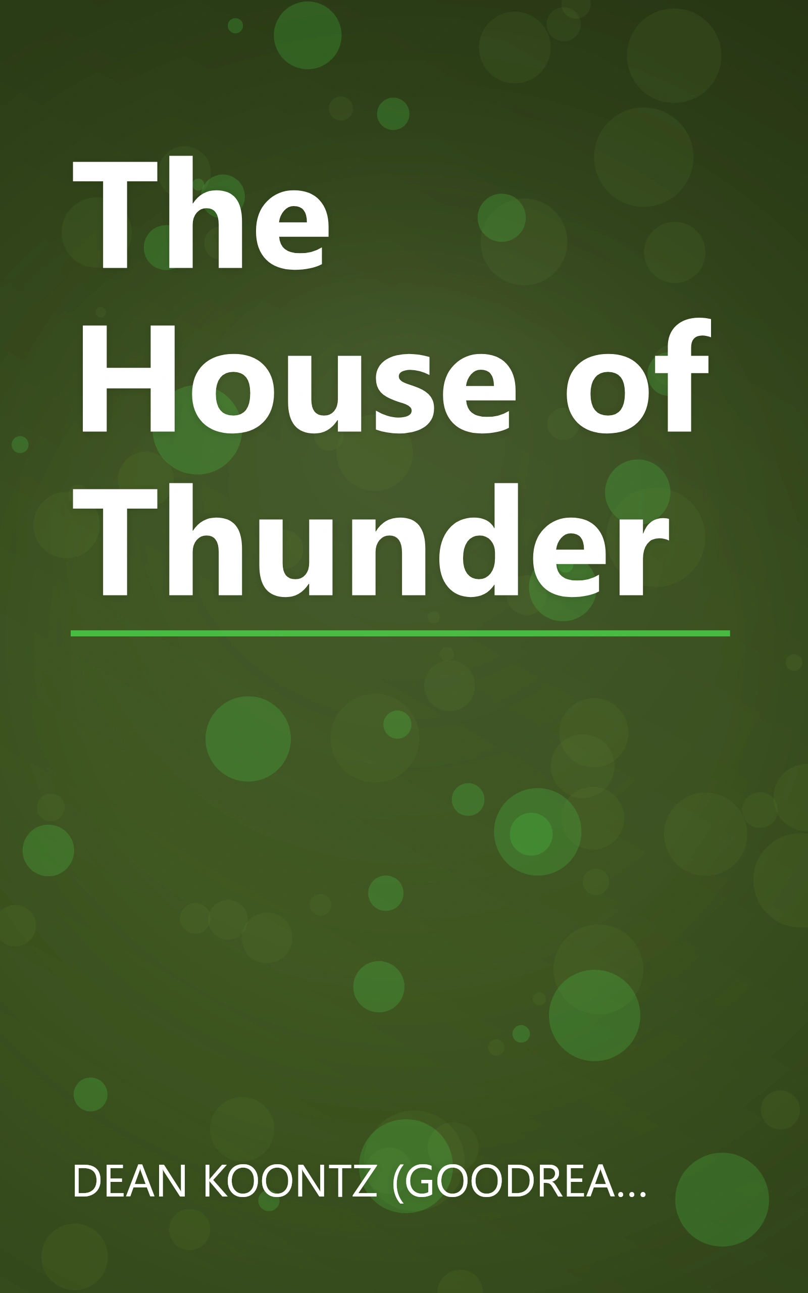The House of Thunder book cover