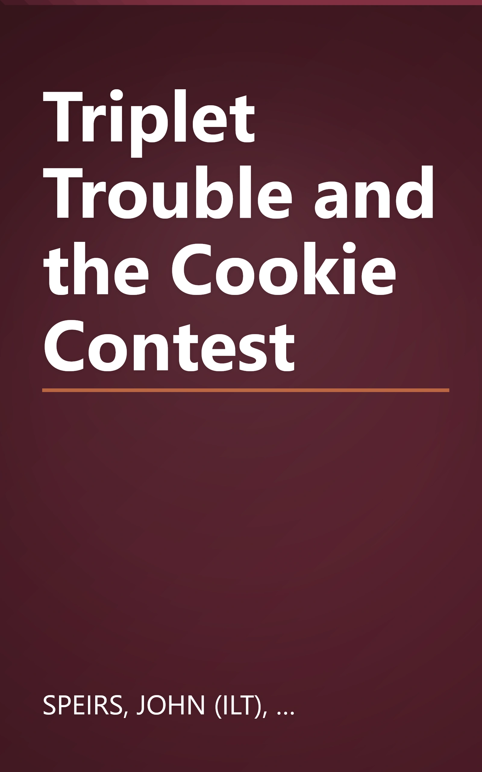 Triplet Trouble and the Cookie Contest book cover
