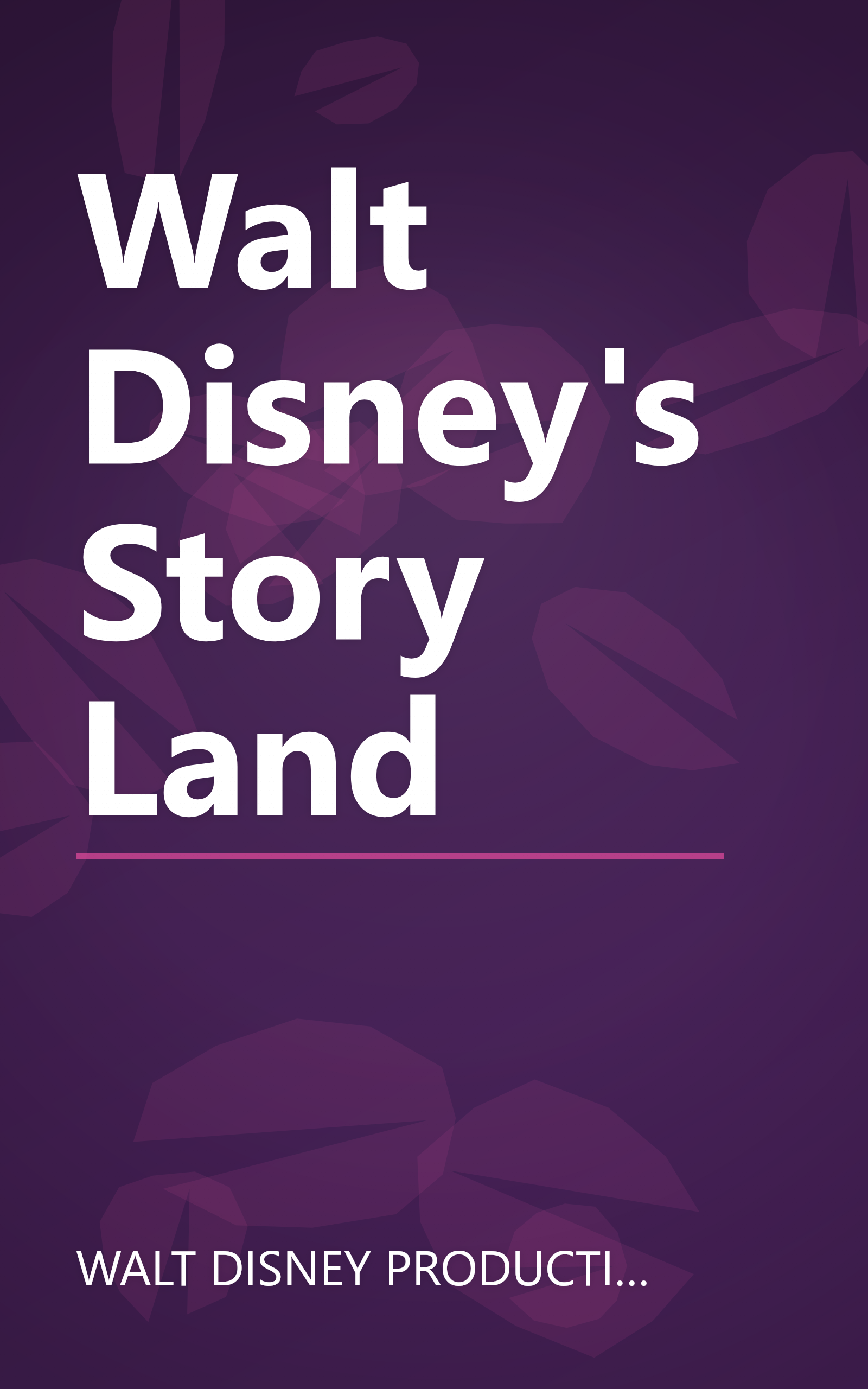 Walt Disney's Story Land book cover