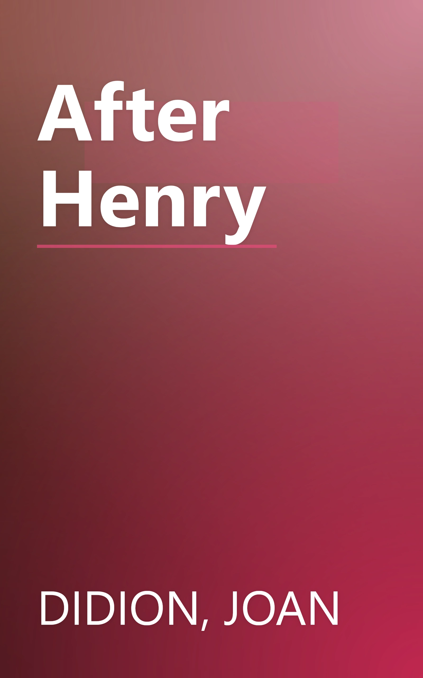 After Henry book cover