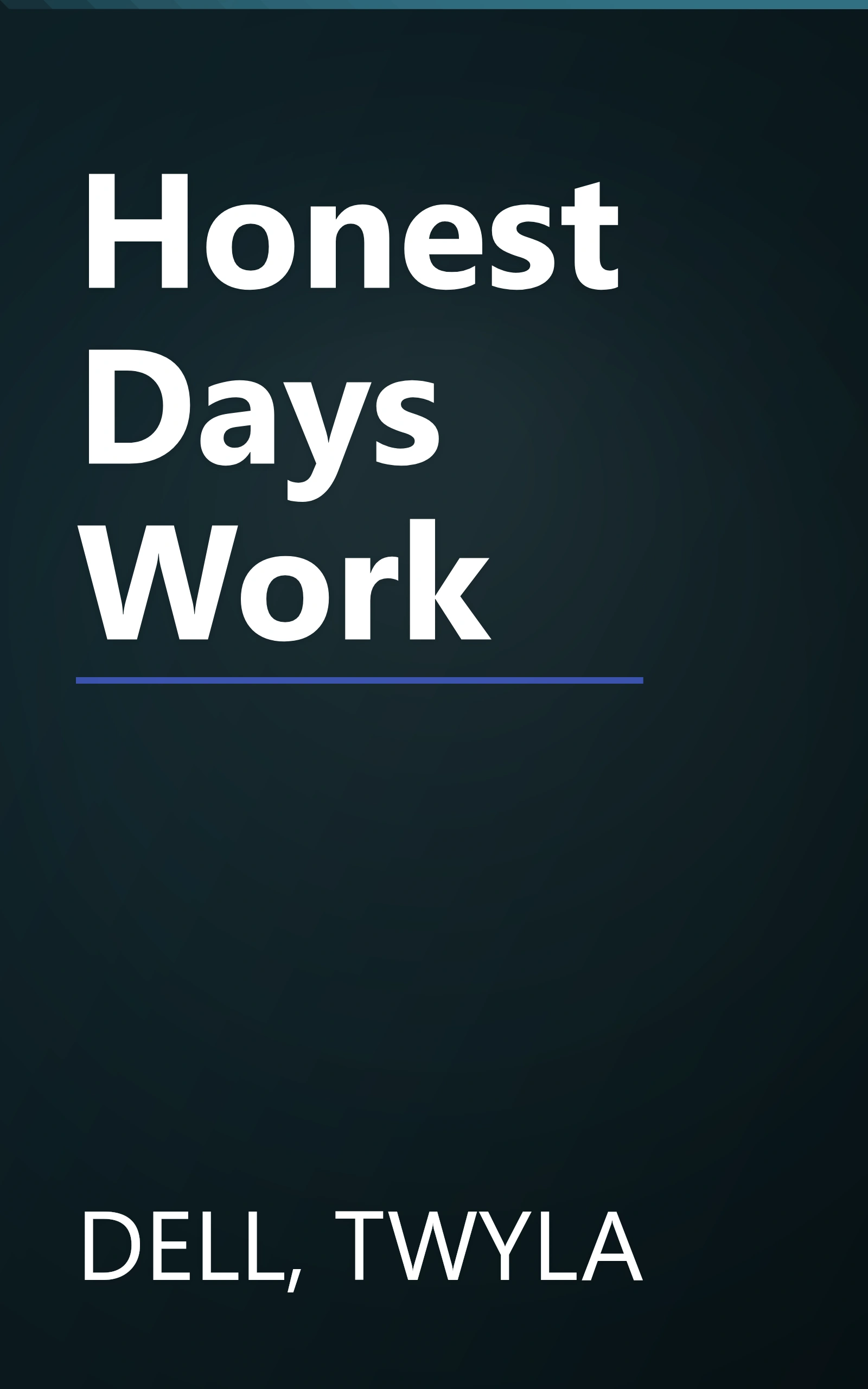 Honest Days Work book cover