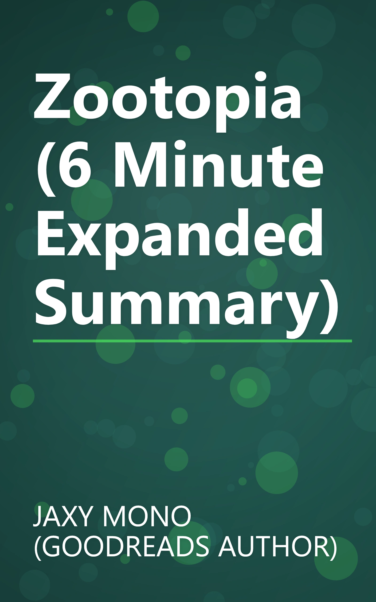 Zootopia (6 Minute   Expanded Summary) book cover