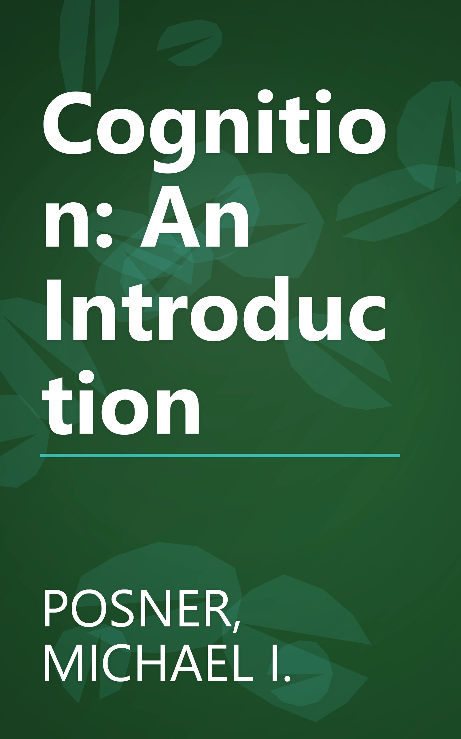 Cognition: An Introduction book cover