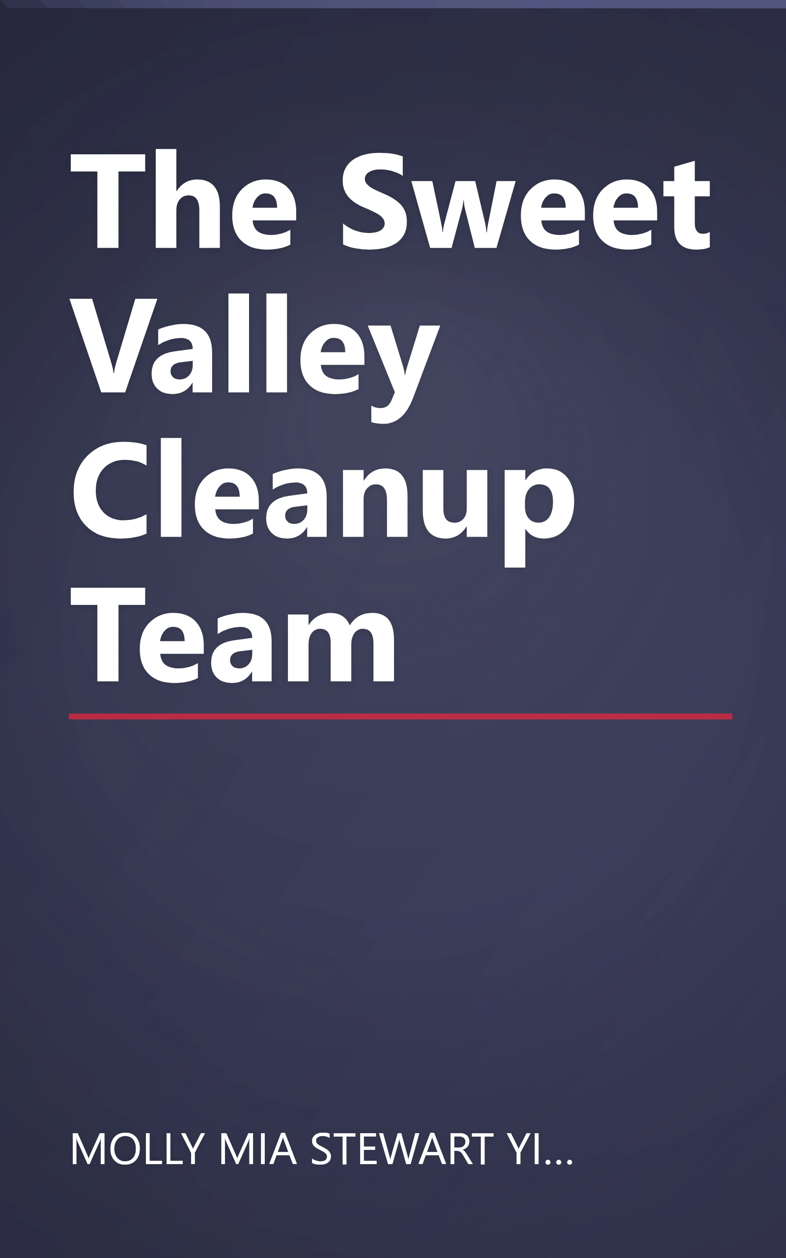 The Sweet Valley Cleanup Team book cover