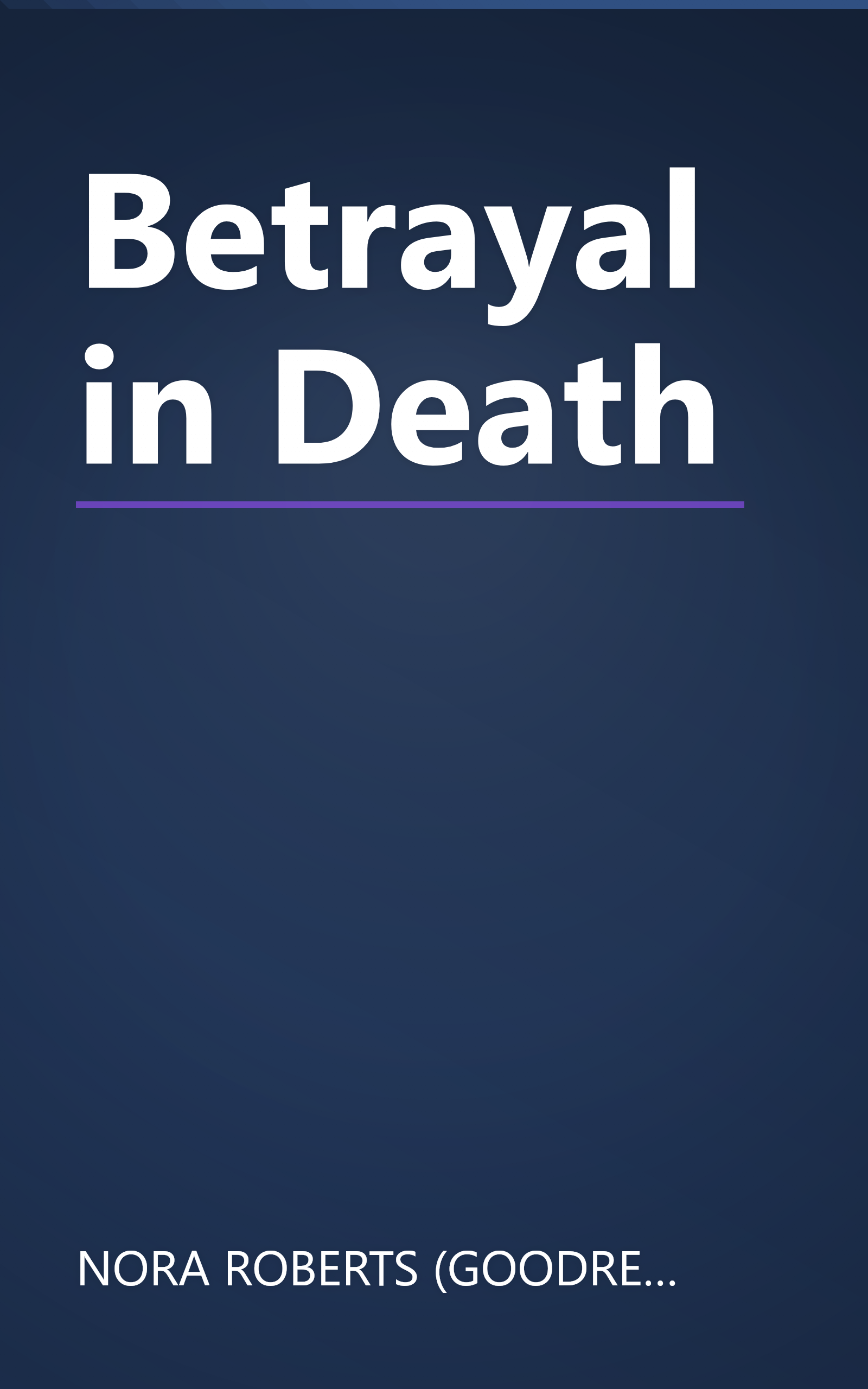 Betrayal in Death book cover