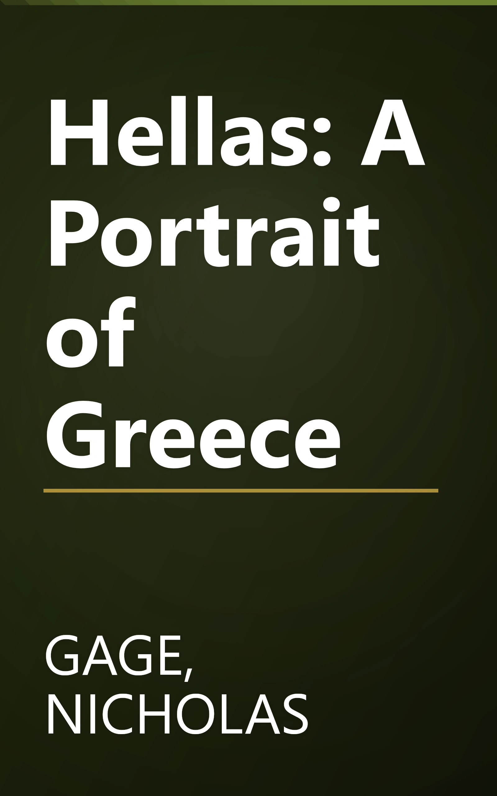Hellas: A Portrait of Greece book cover