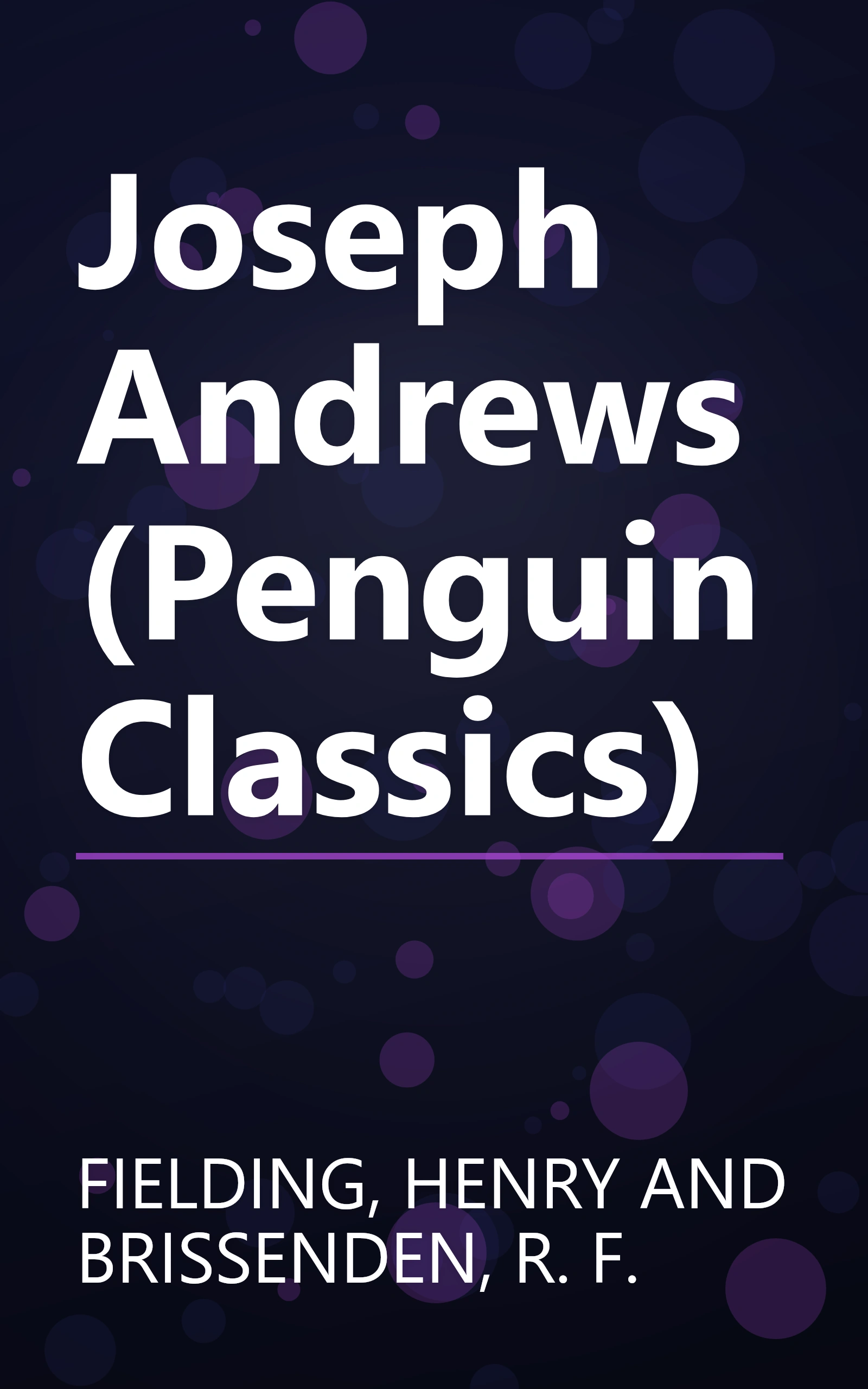 Joseph Andrews (Penguin Classics) book cover