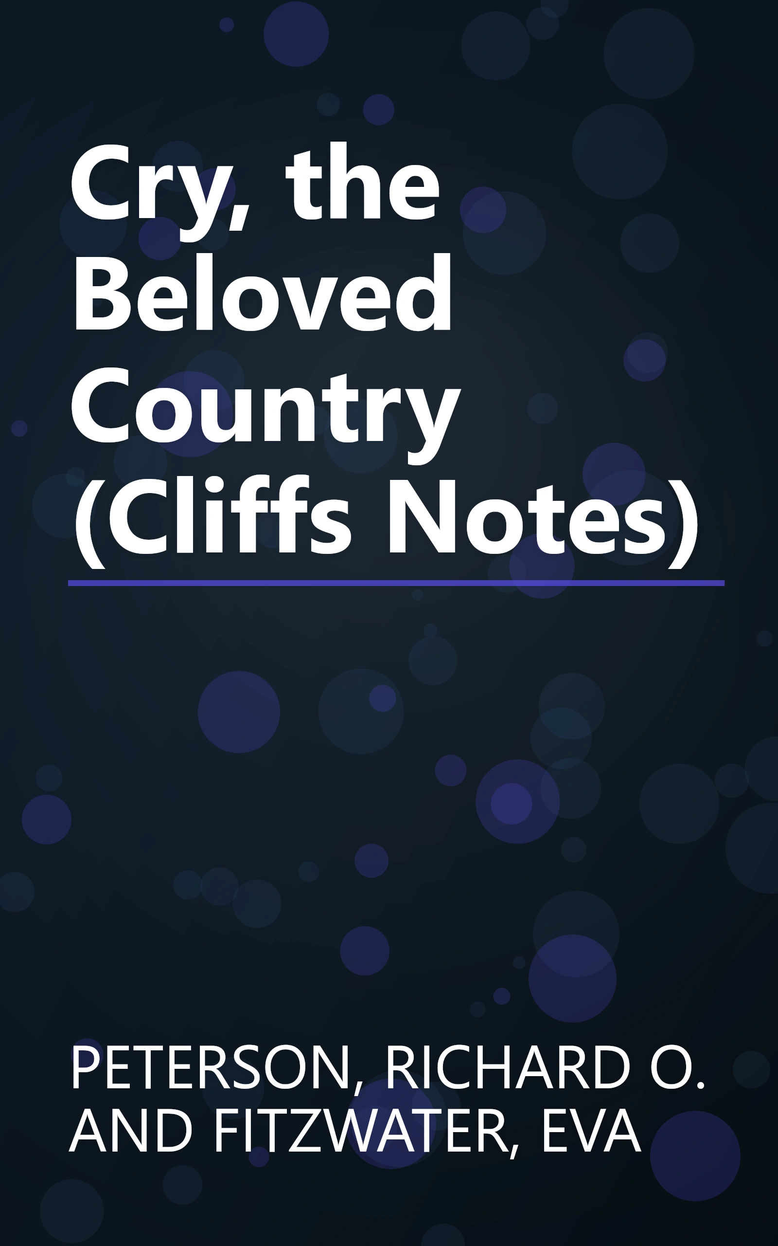 Cry, the Beloved Country (Cliffs Notes) book cover