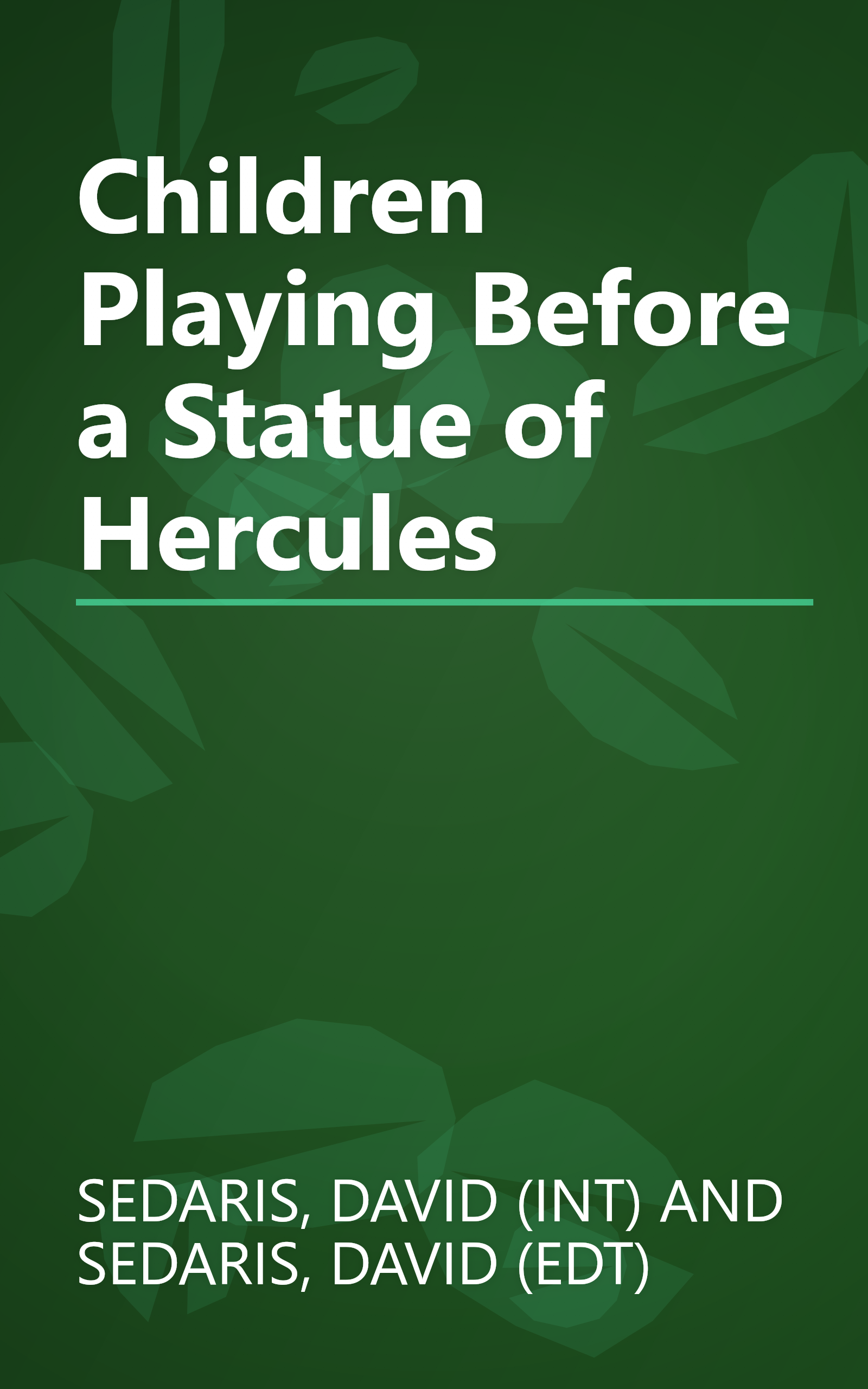 Children Playing Before a Statue of Hercules book cover