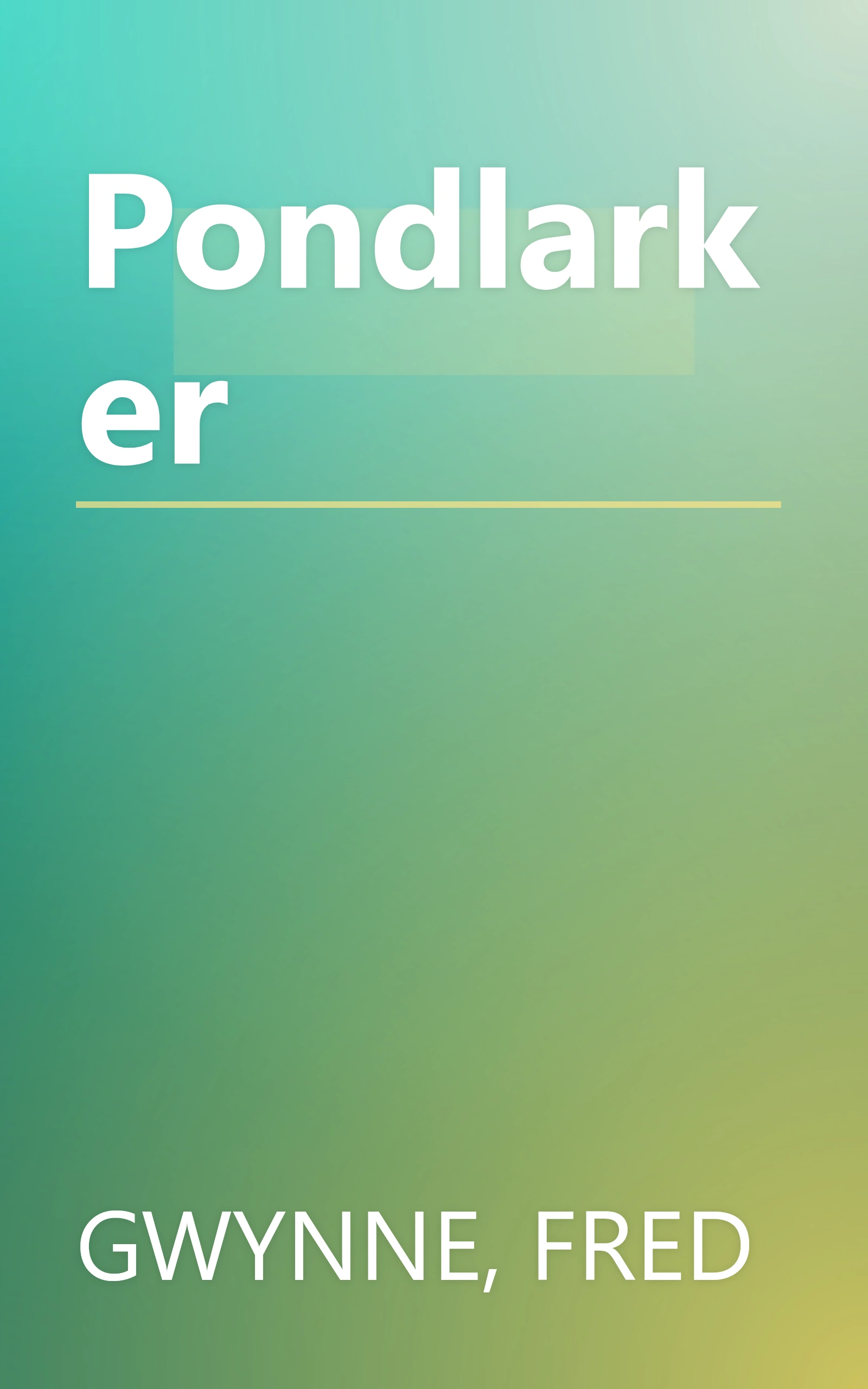 Pondlarker book cover