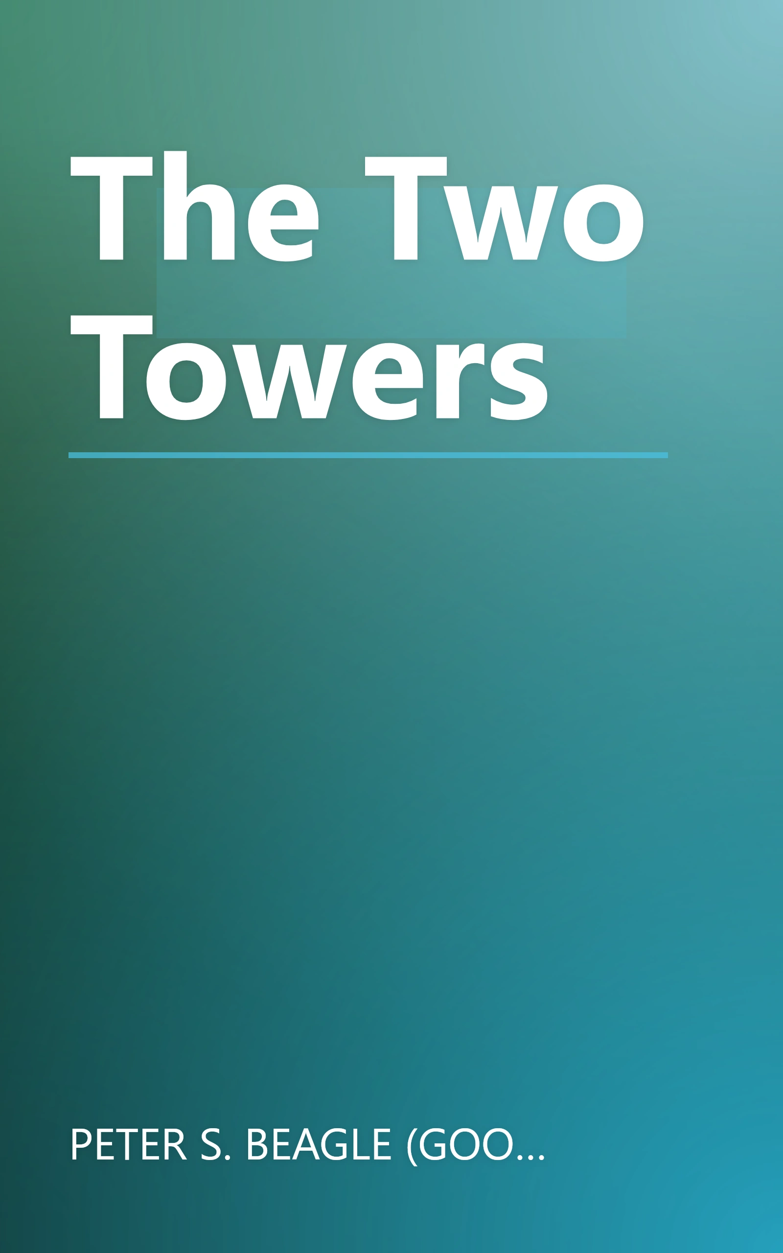 The Two Towers book cover