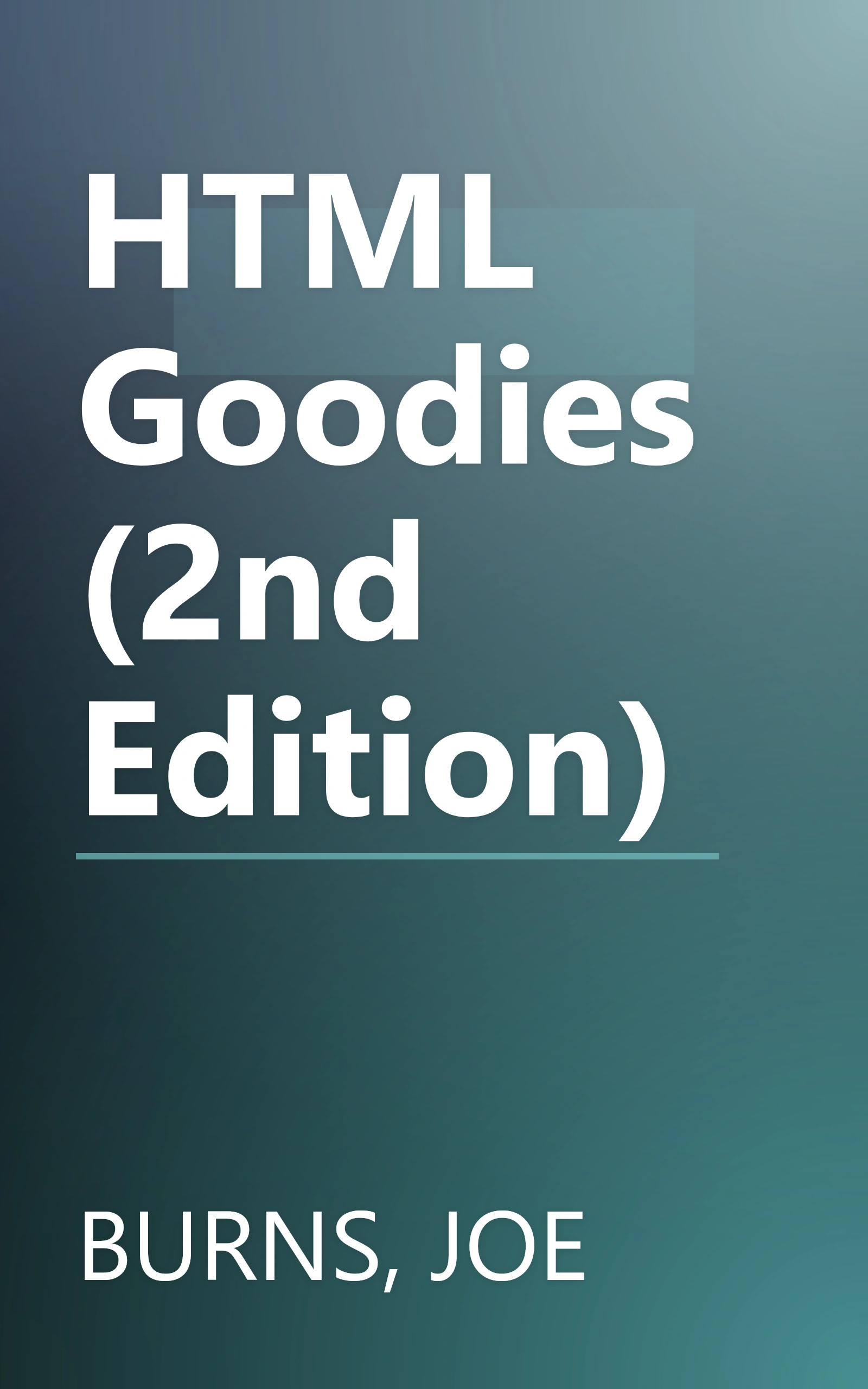 HTML Goodies (2nd Edition) book cover