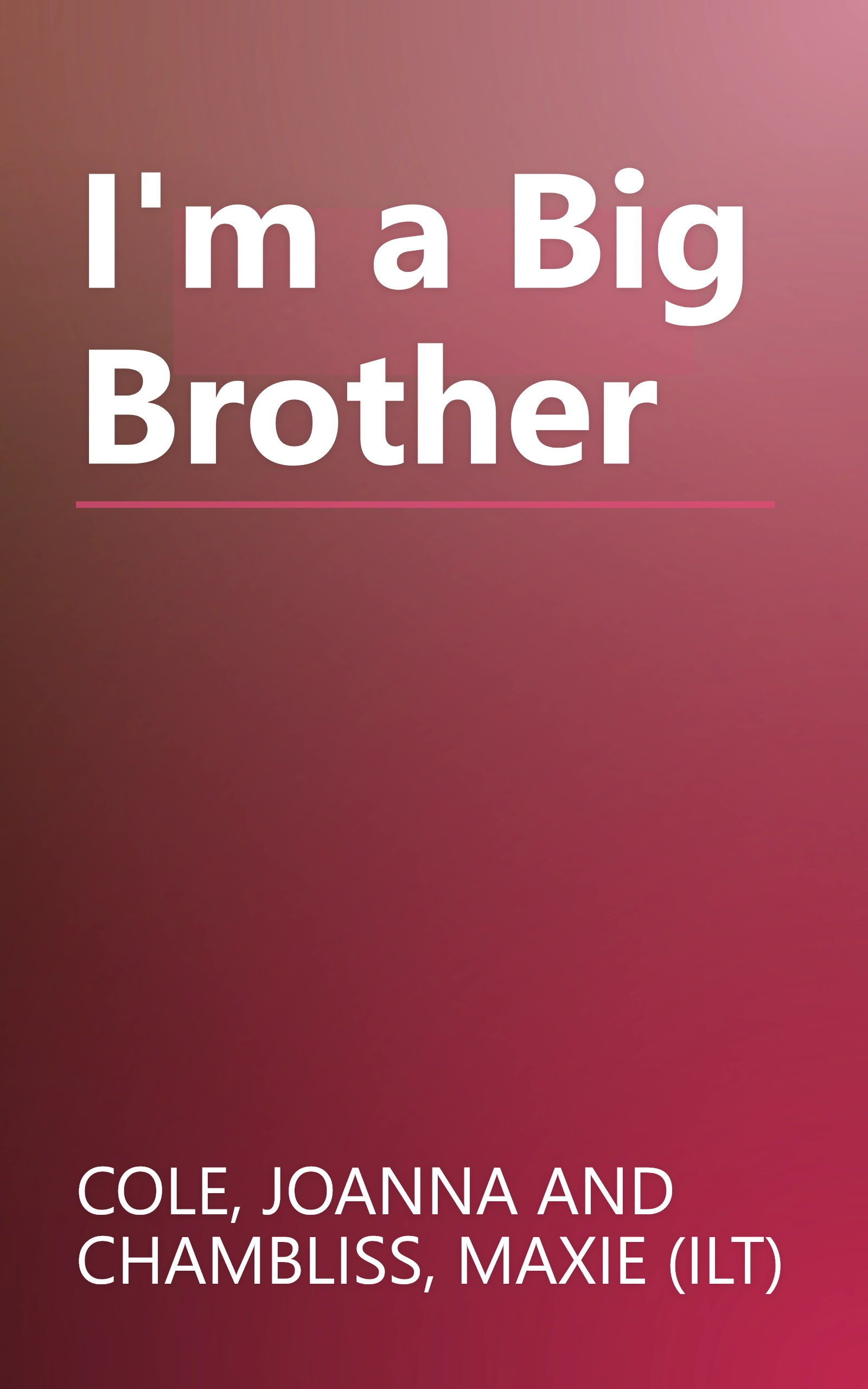 I'm a Big Brother book cover