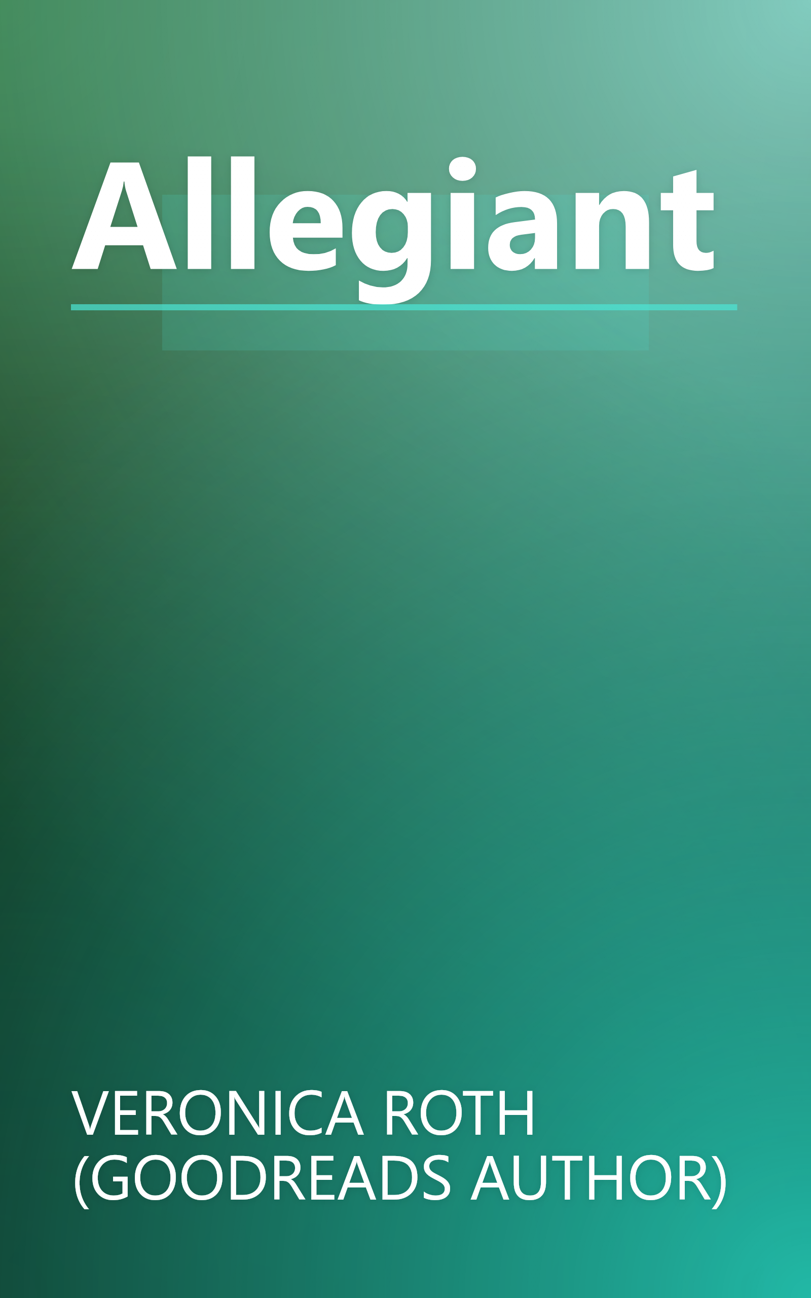 Allegiant book cover