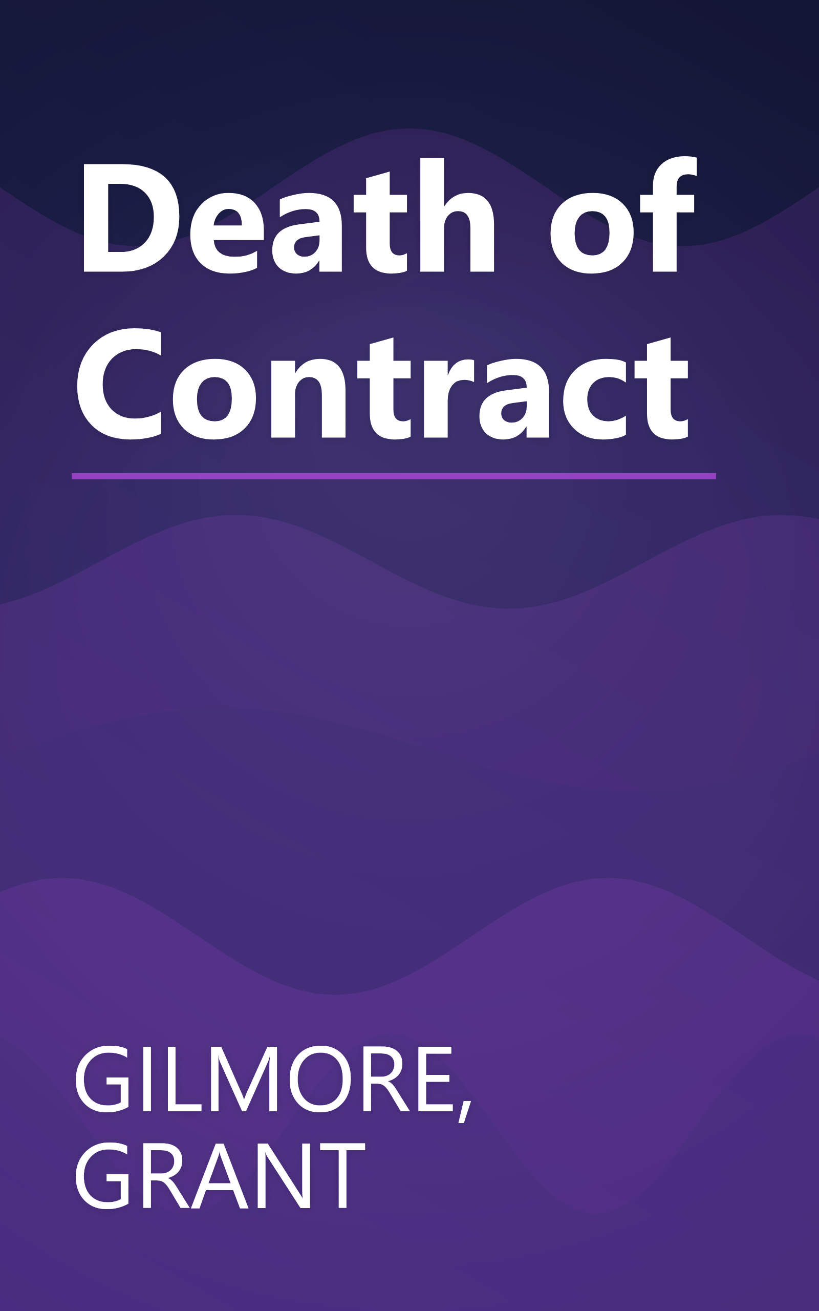 Death of Contract book cover