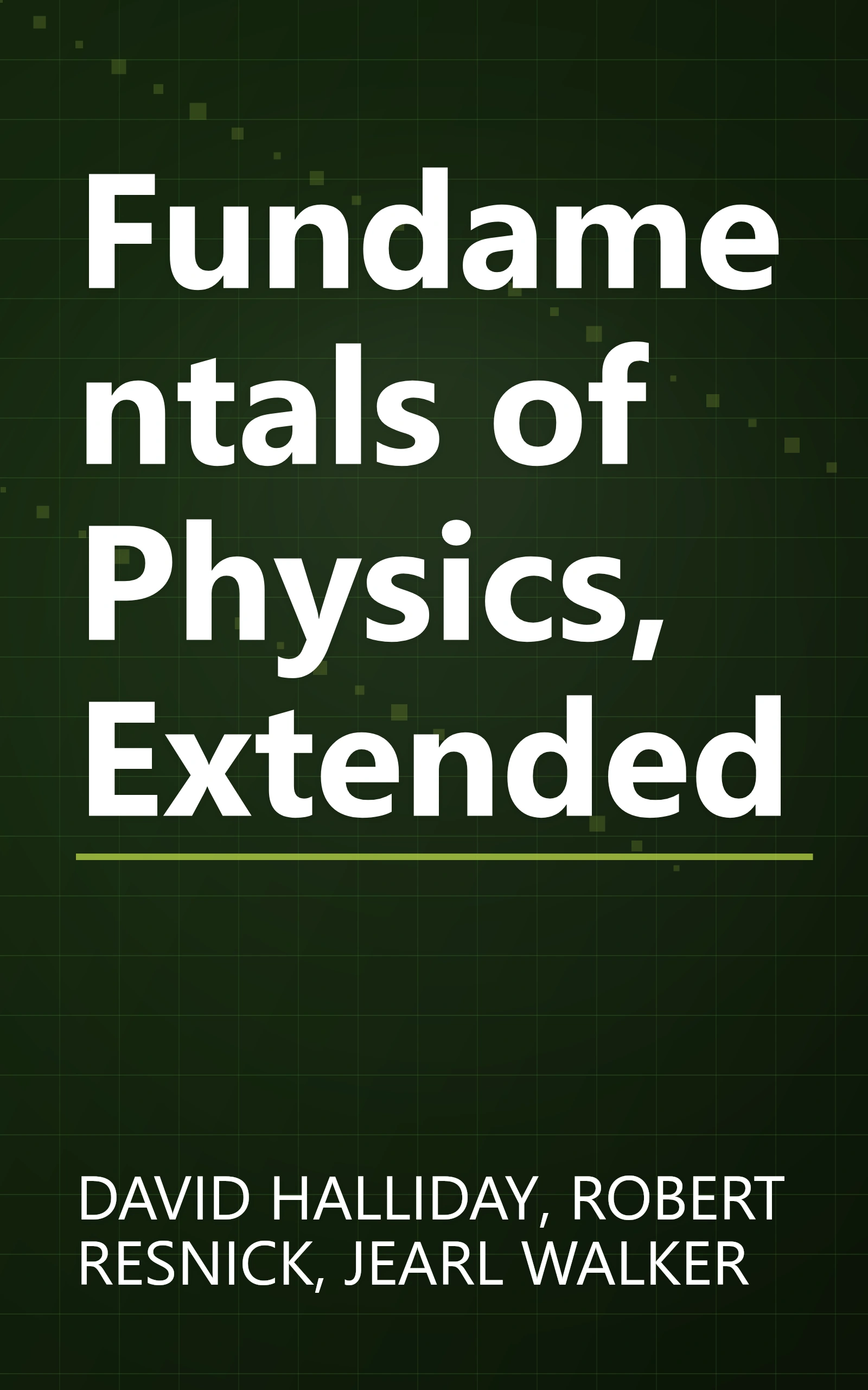 Fundamentals of Physics, Extended book cover