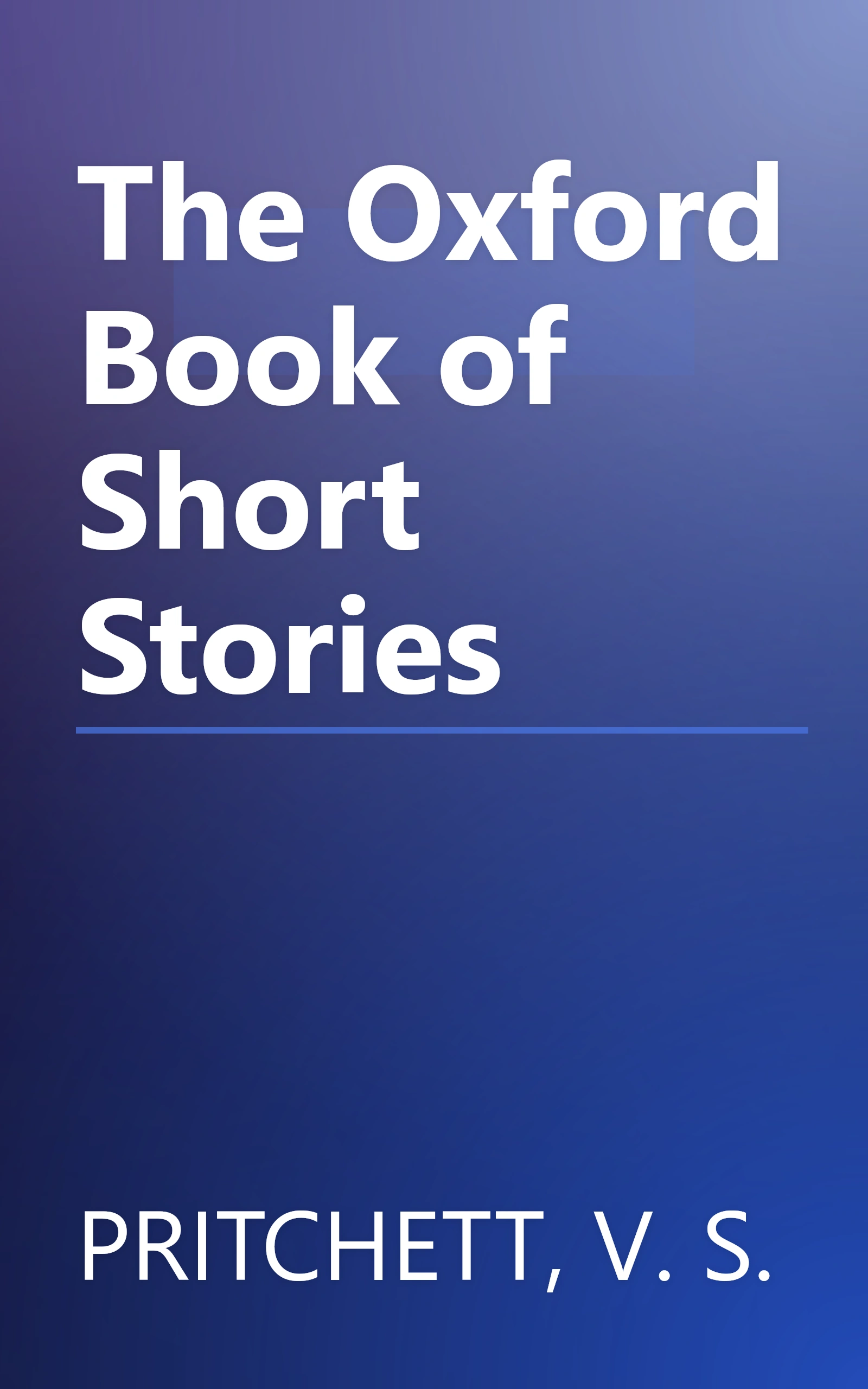 The Oxford Book of Short Stories book cover
