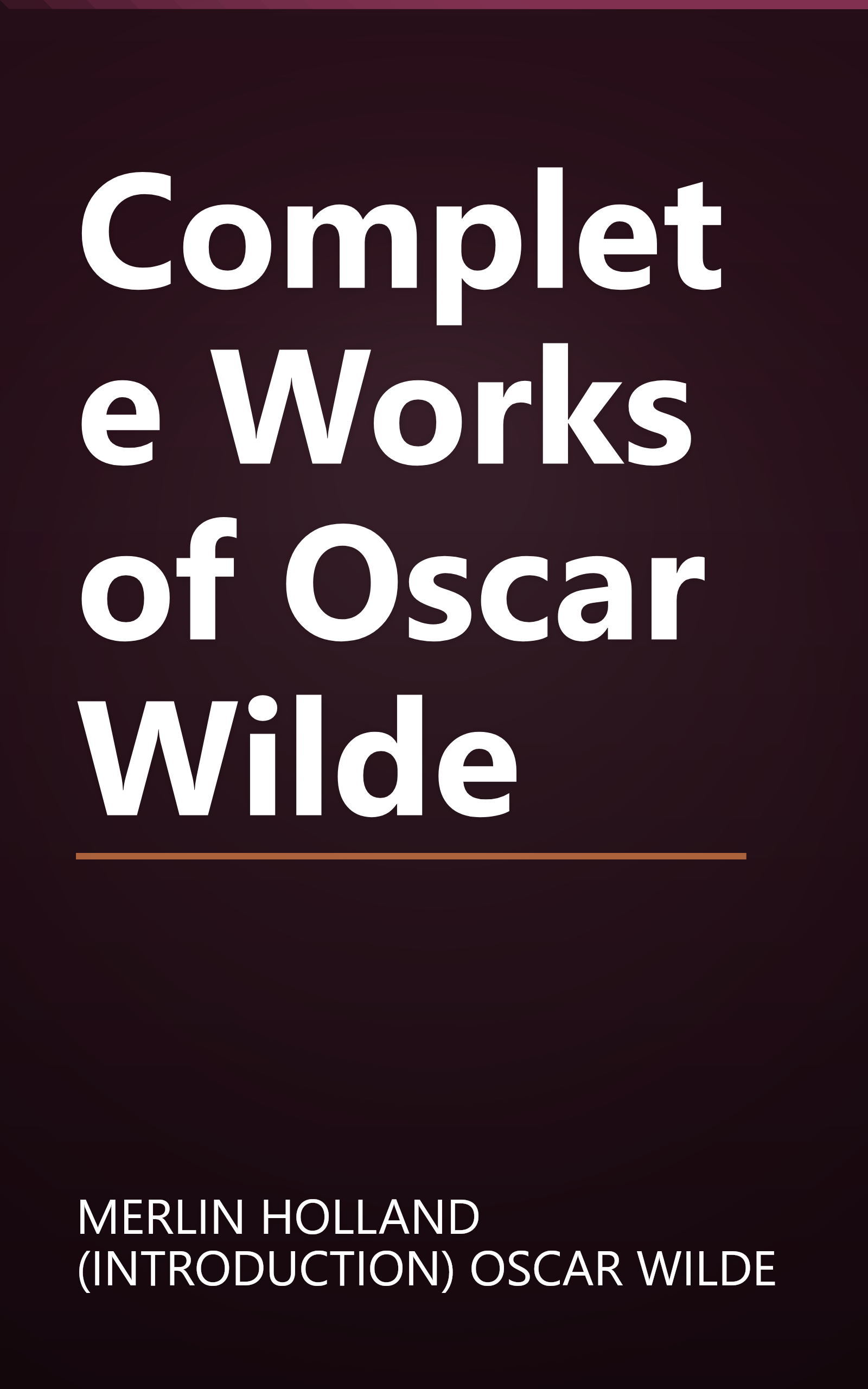 Complete Works of Oscar Wilde book cover