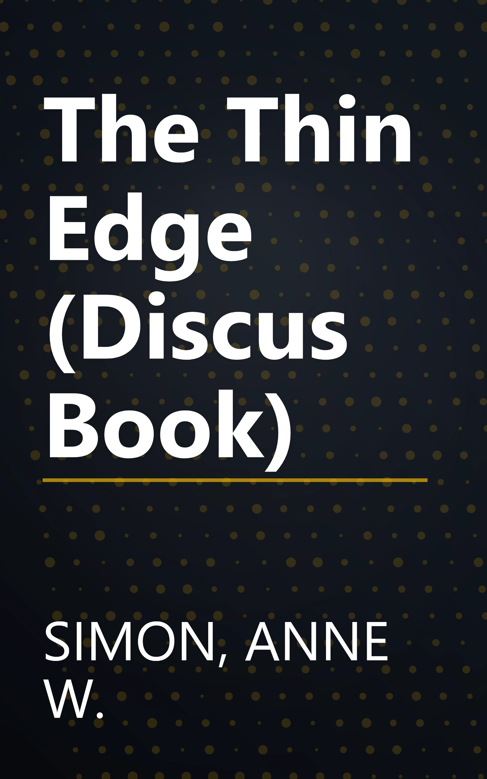 The Thin Edge (Discus Book) book cover