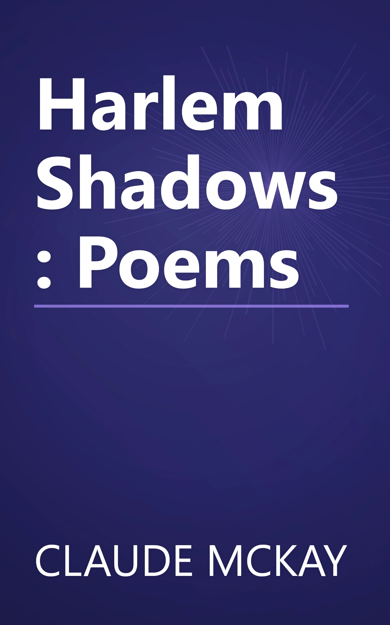 Harlem Shadows: Poems book cover