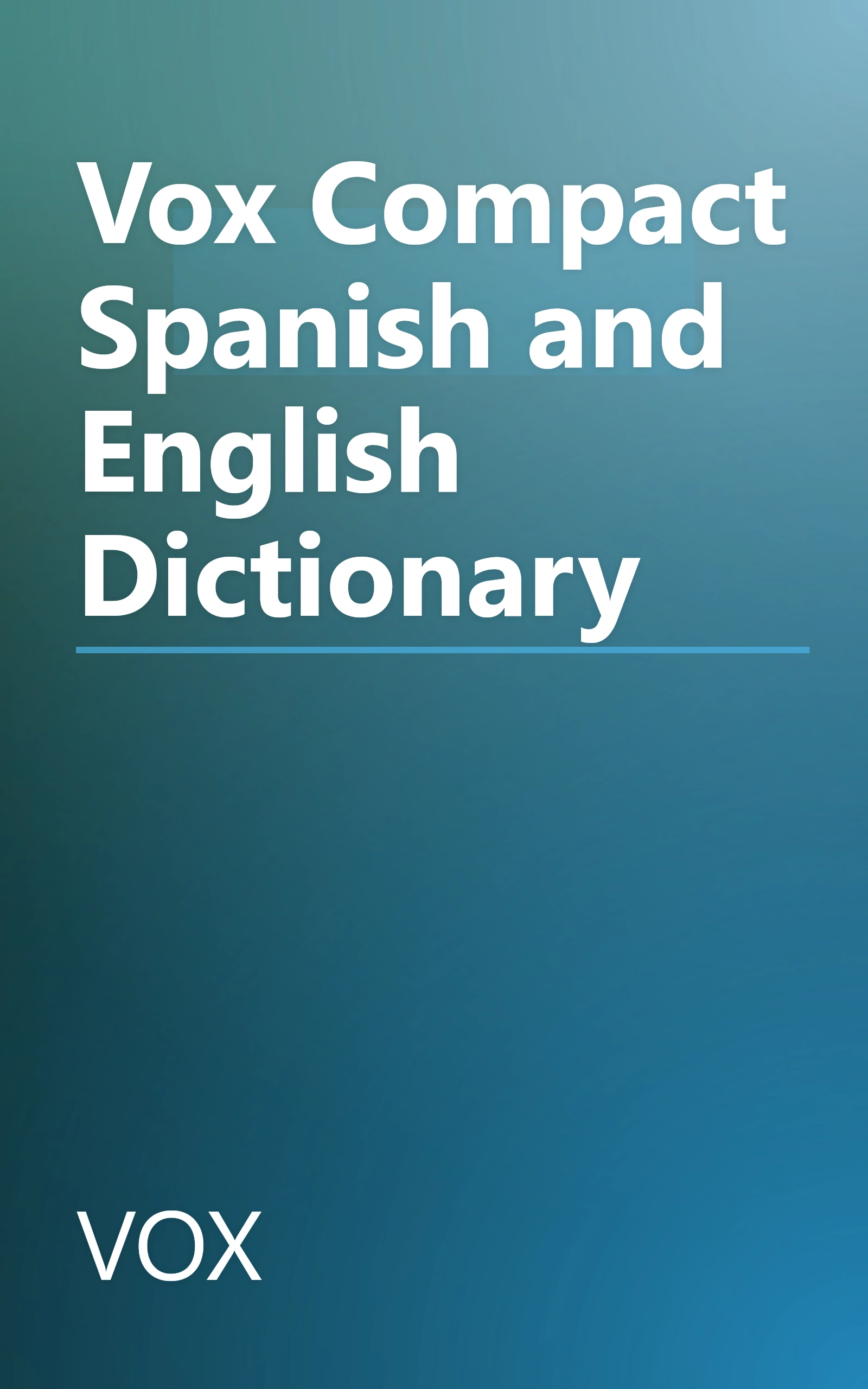 Vox Compact Spanish and English Dictionary book cover