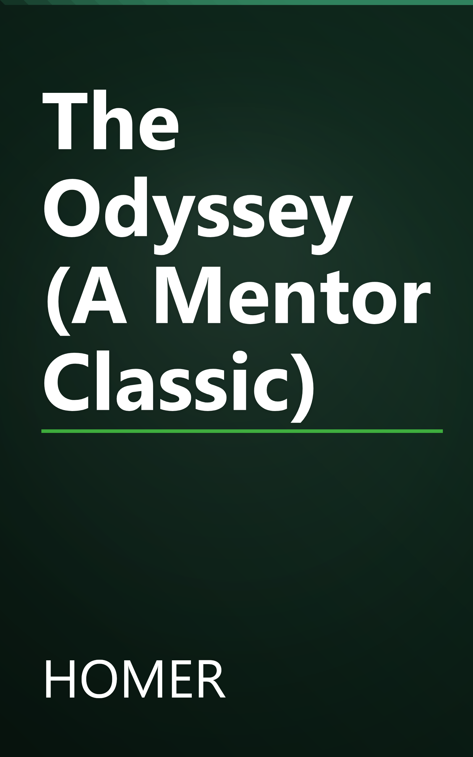 The Odyssey (A Mentor Classic) book cover
