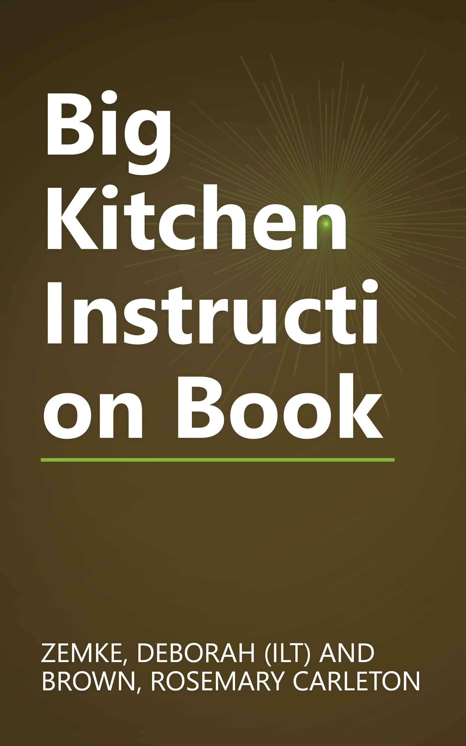 Big Kitchen Instruction Book book cover
