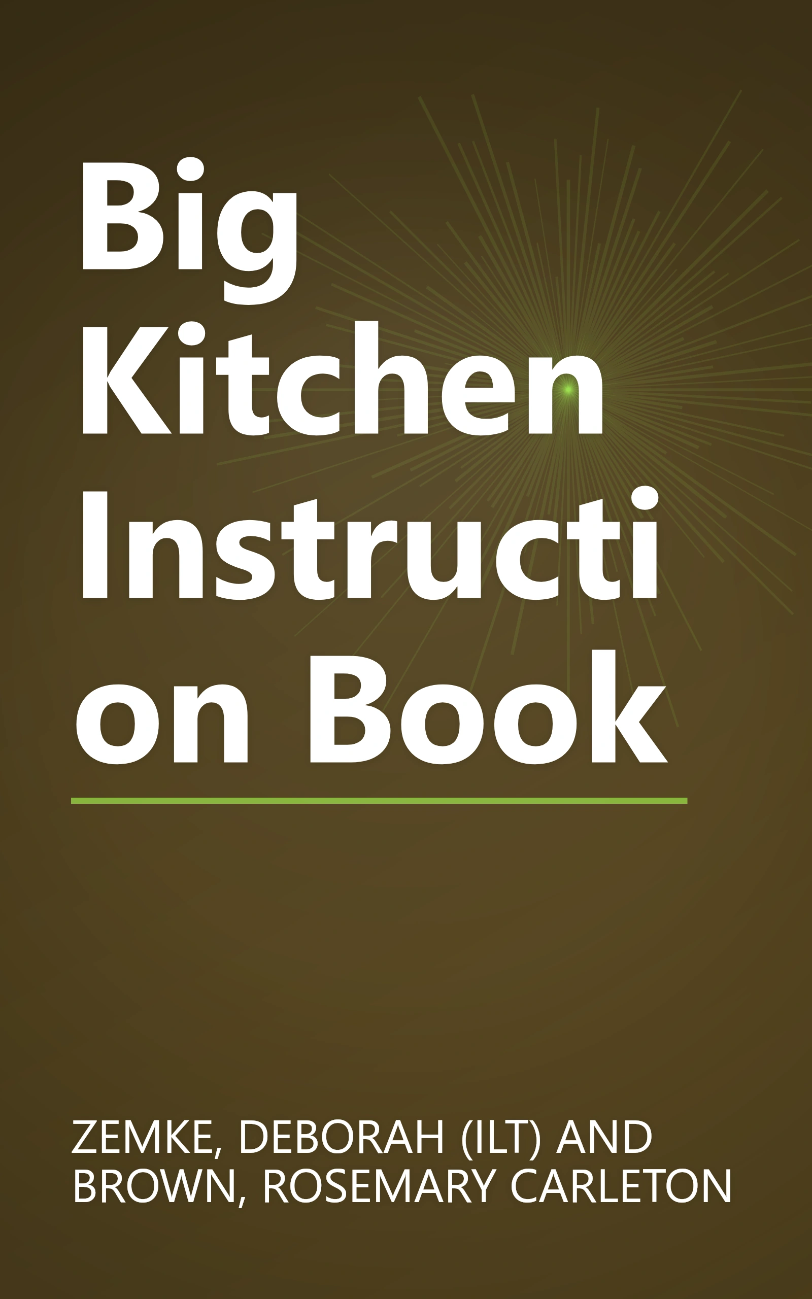 Big Kitchen Instruction Book book cover