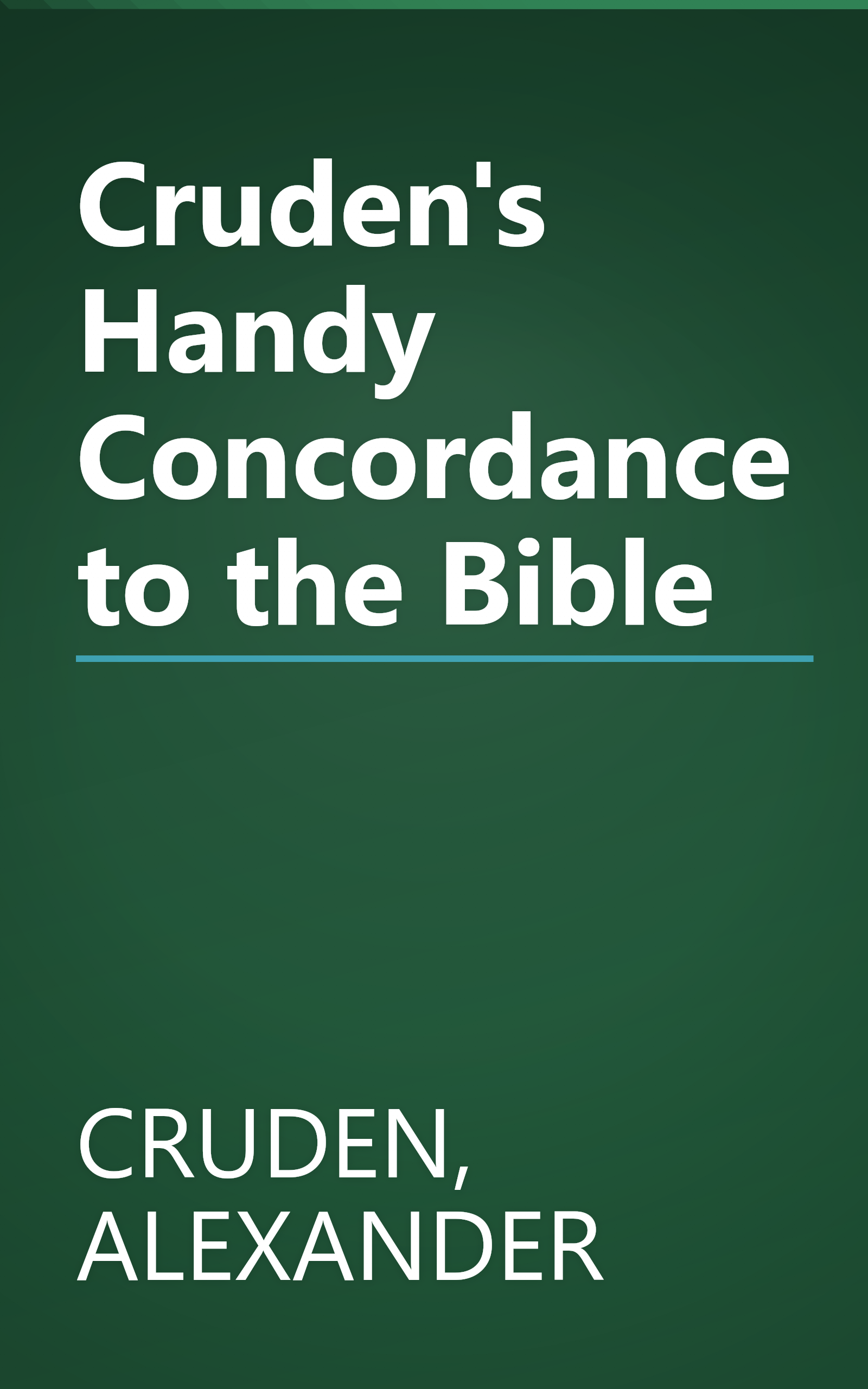 Cruden's Handy Concordance to the Bible book cover