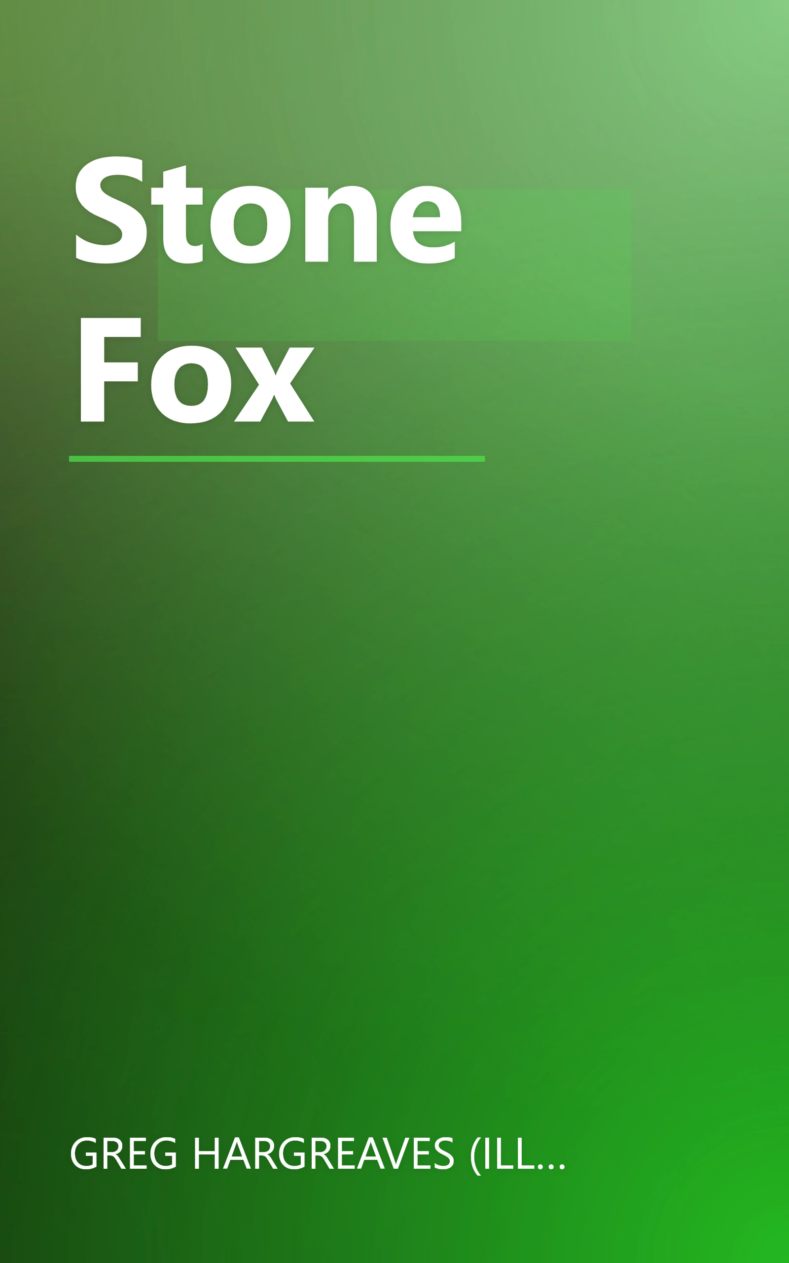Stone Fox book cover