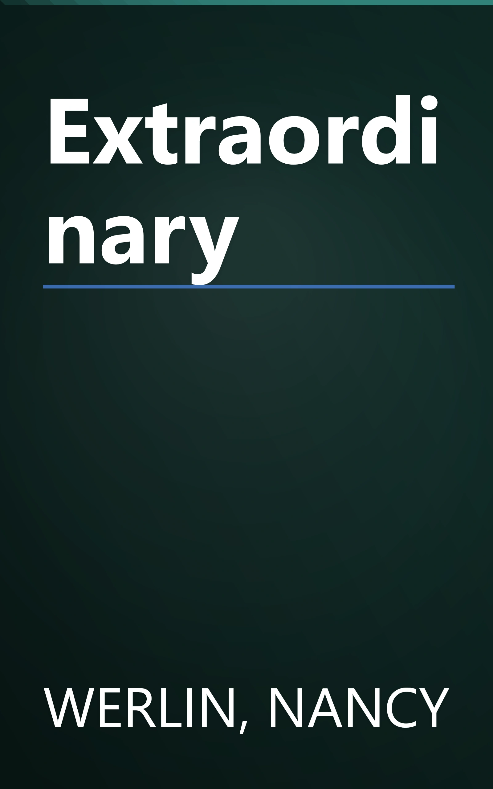 Extraordinary book cover