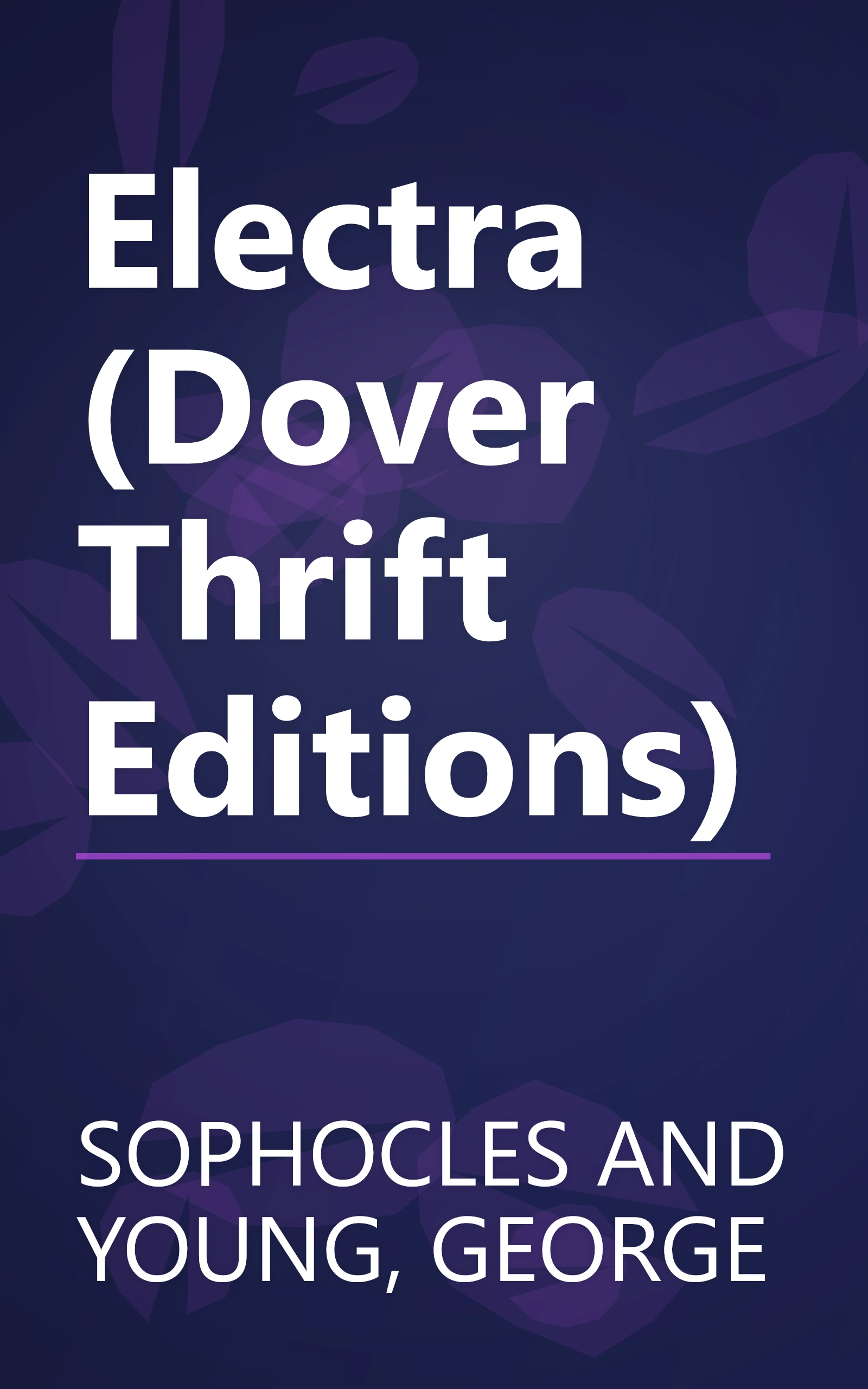 Electra (Dover Thrift Editions) book cover