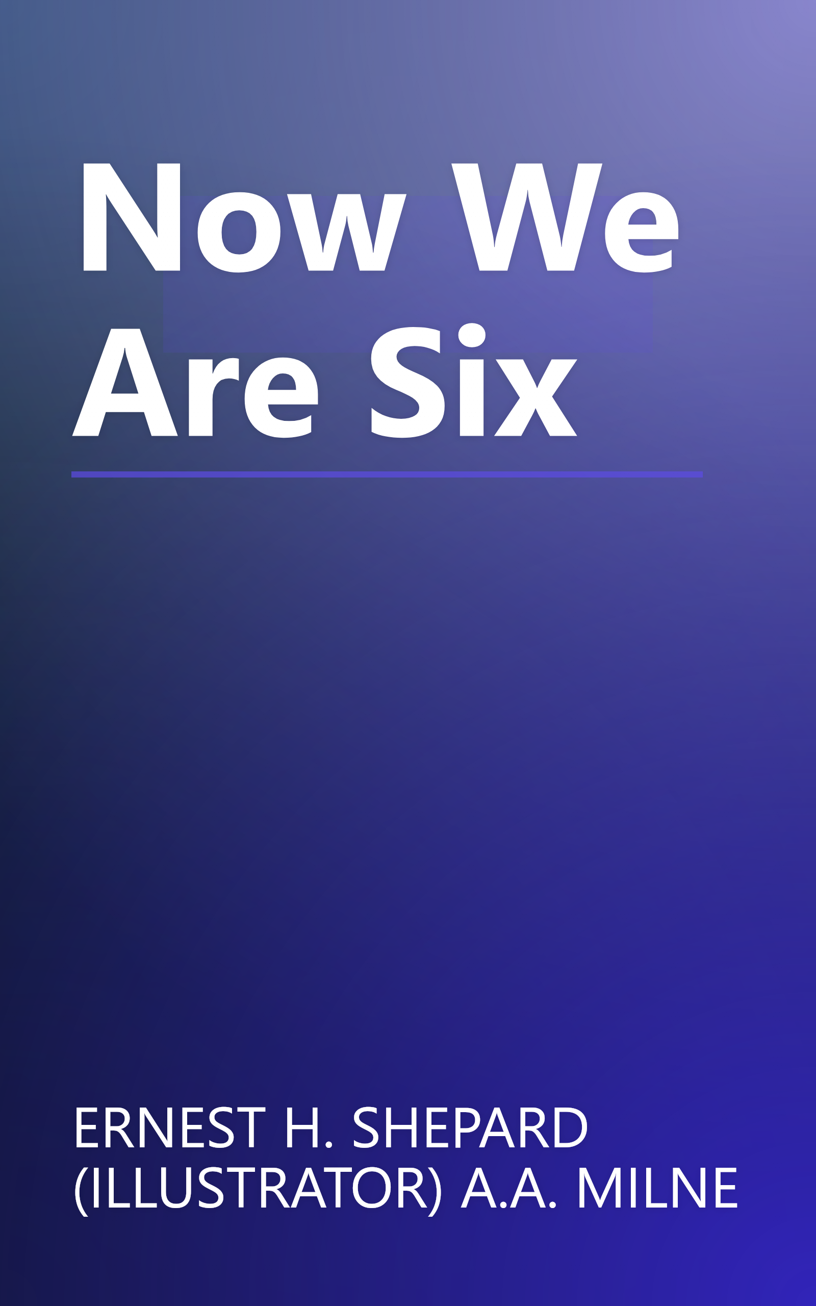 Now We Are Six book cover