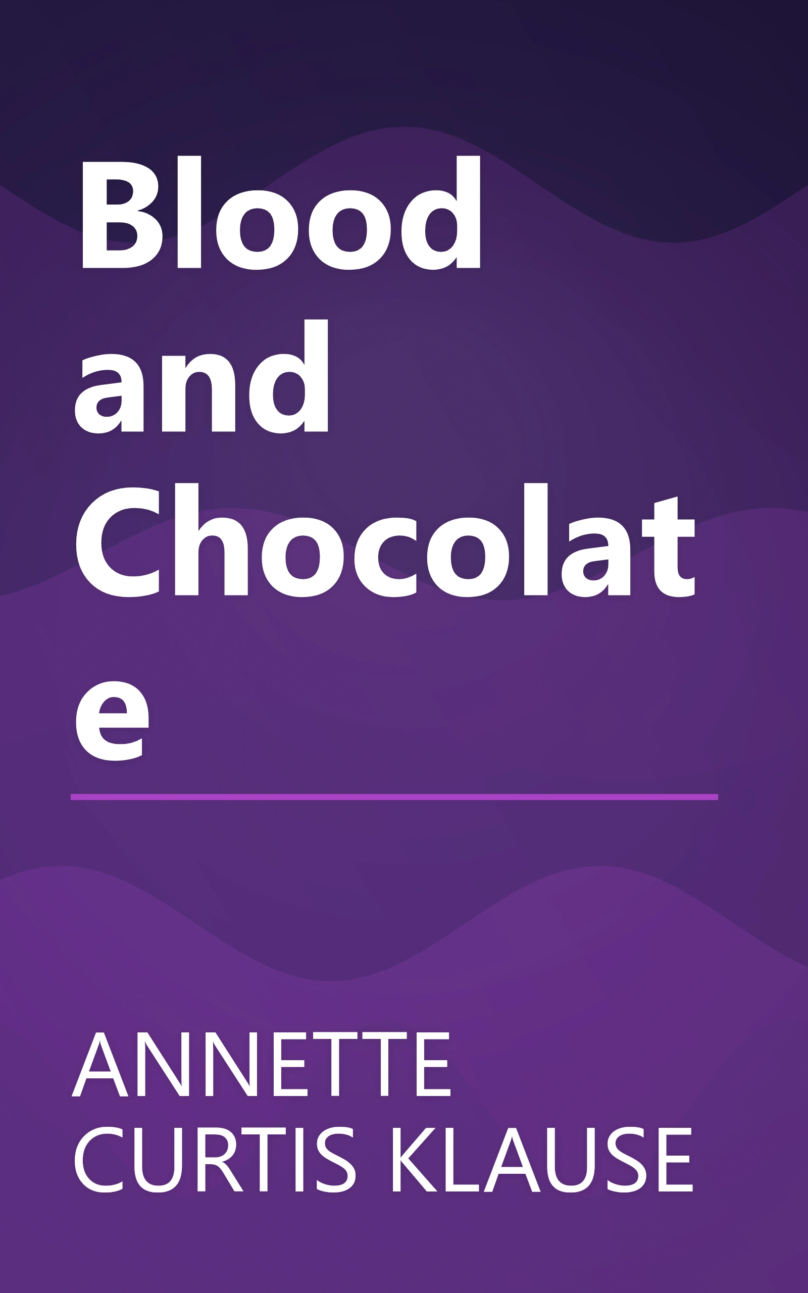 Blood and Chocolate book cover