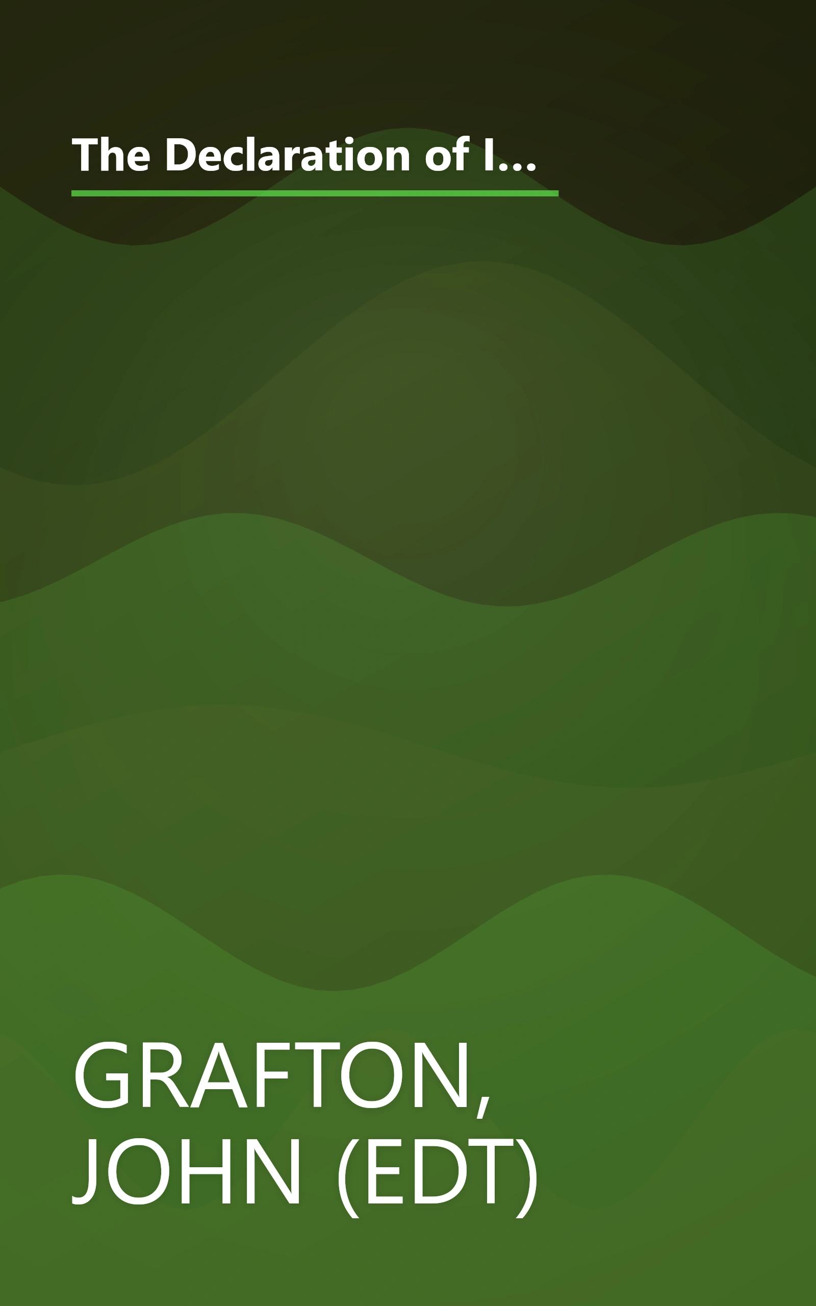 The Declaration of Independence and Other Great Documents of American History 1775-1865 (Dover Thrift Editions) book cover