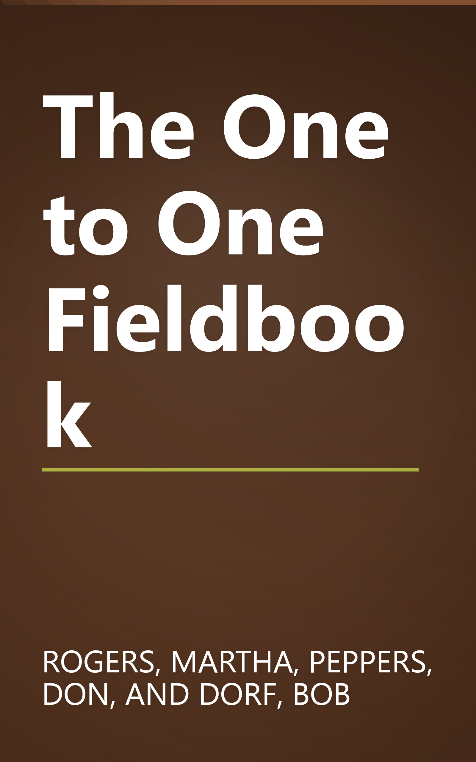 The One to One Fieldbook book cover