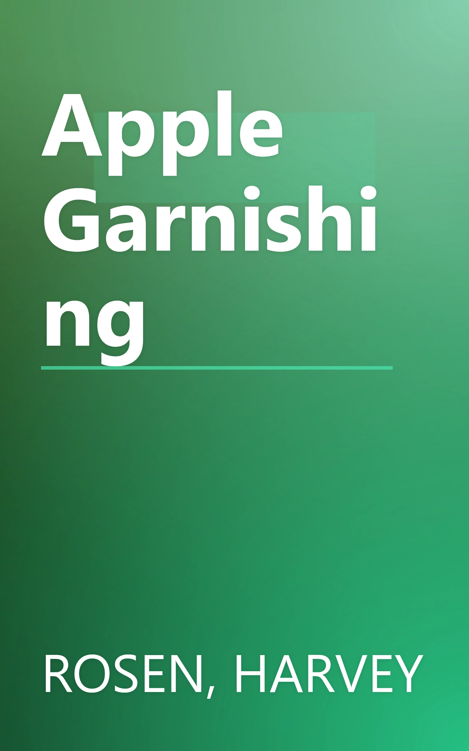 Apple Garnishing book cover