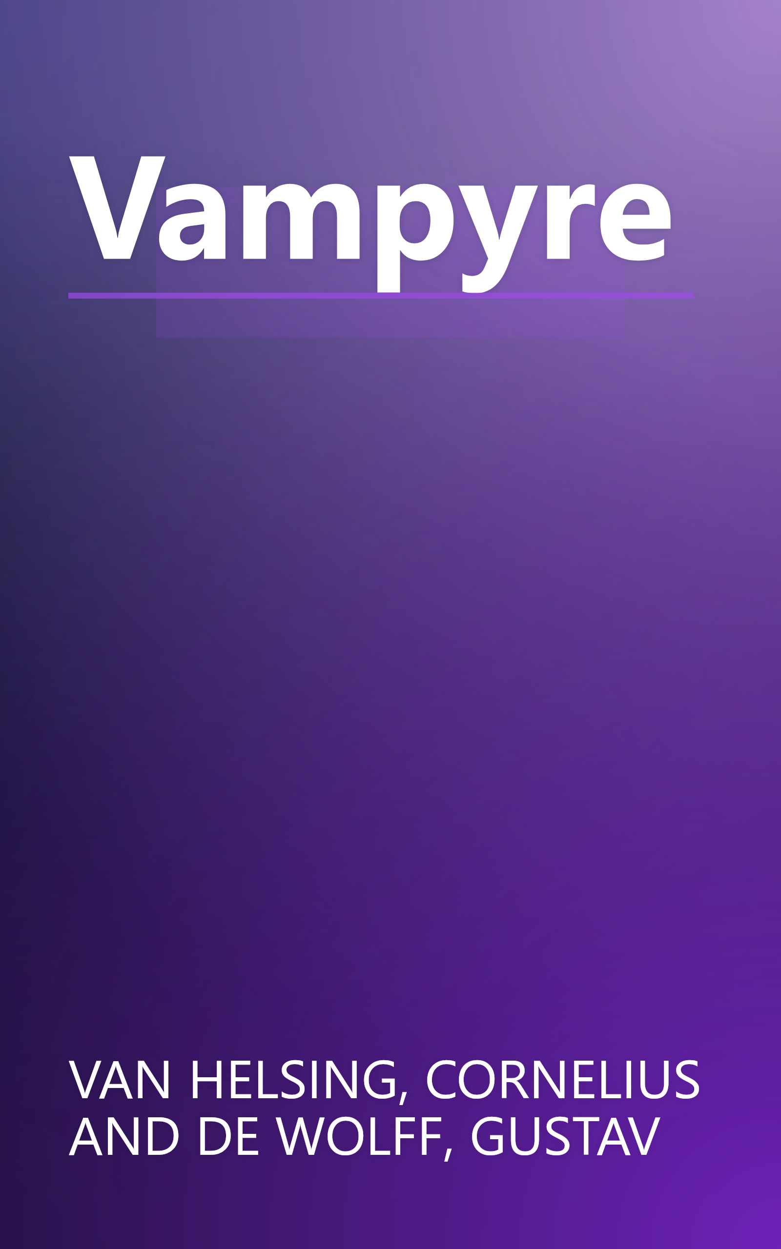 Vampyre book cover