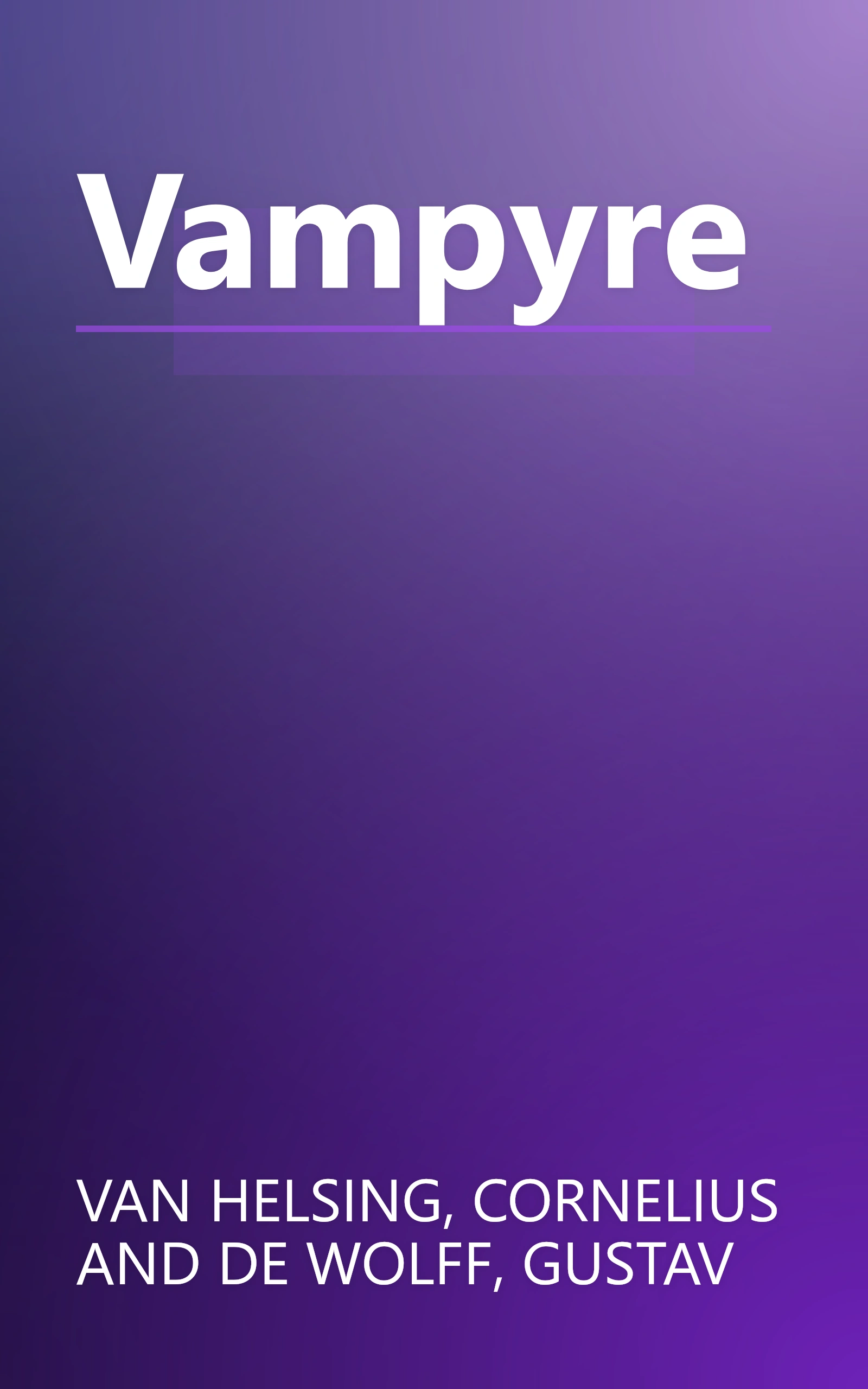 Vampyre book cover