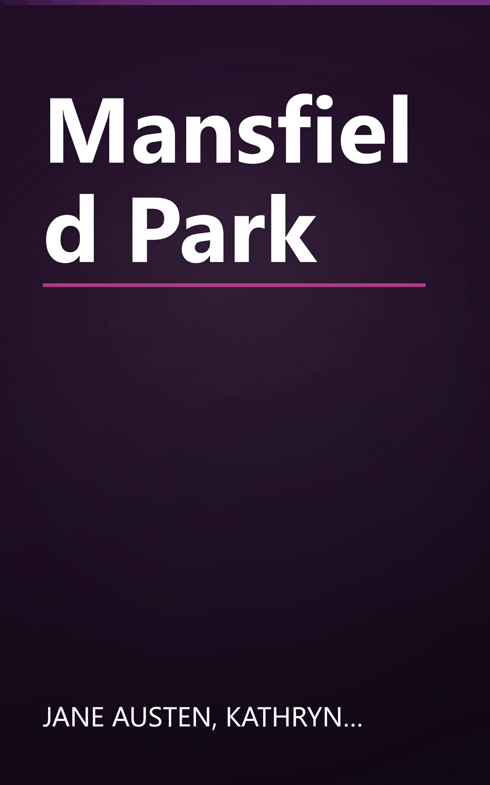 Mansfield Park book cover