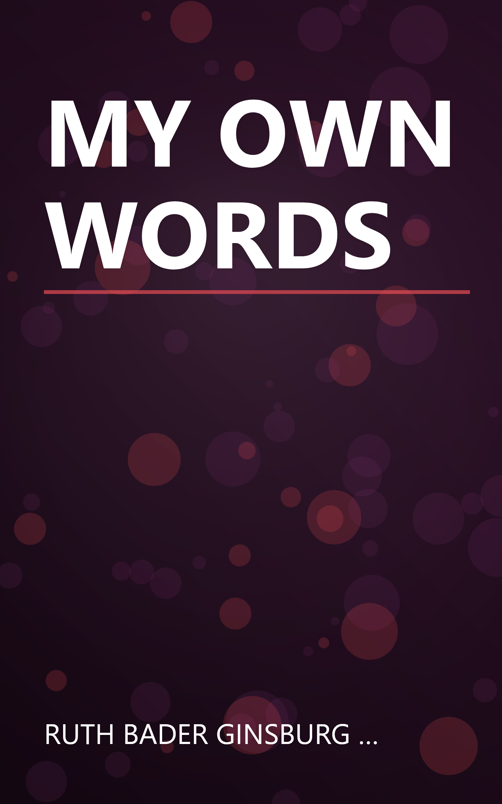 MY OWN WORDS book cover