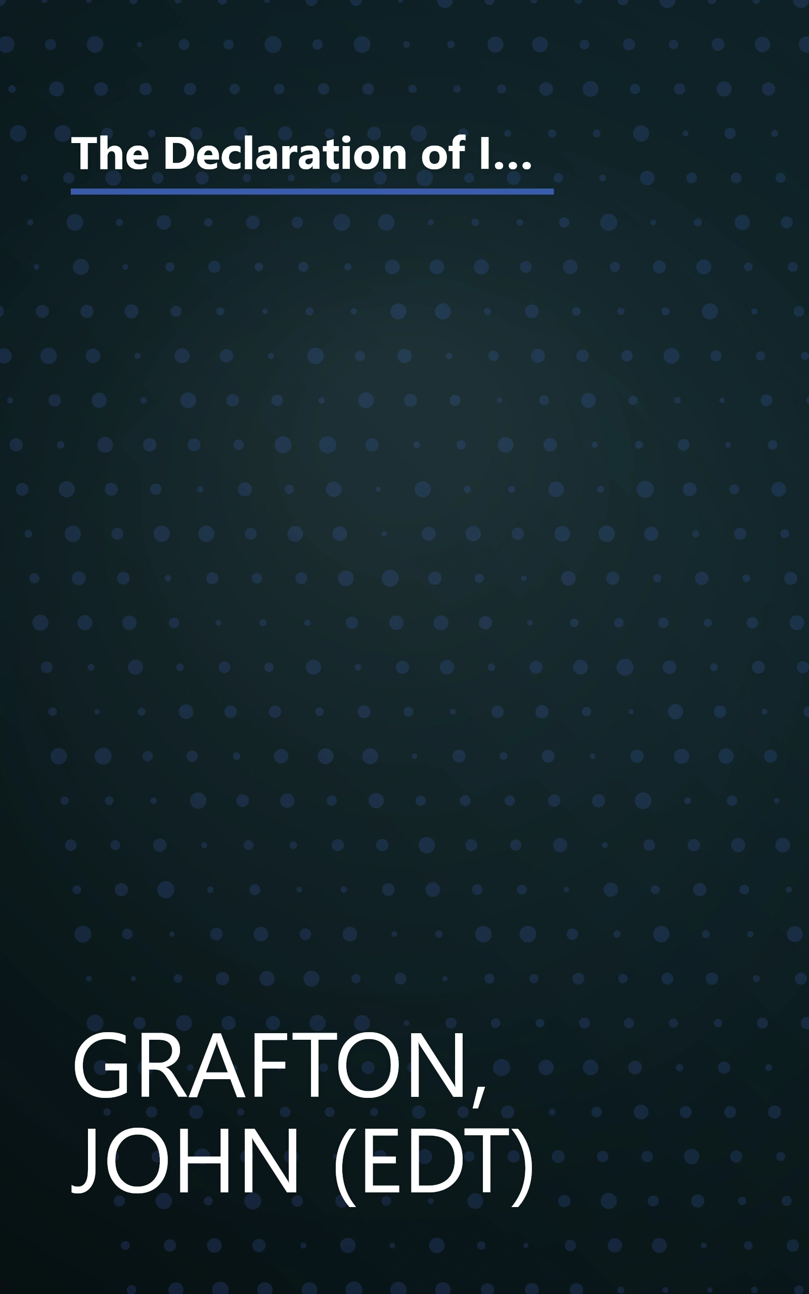 The Declaration of Independence and Other Great Documents of American History 1775-1865 (Dover Thrift Editions) book cover