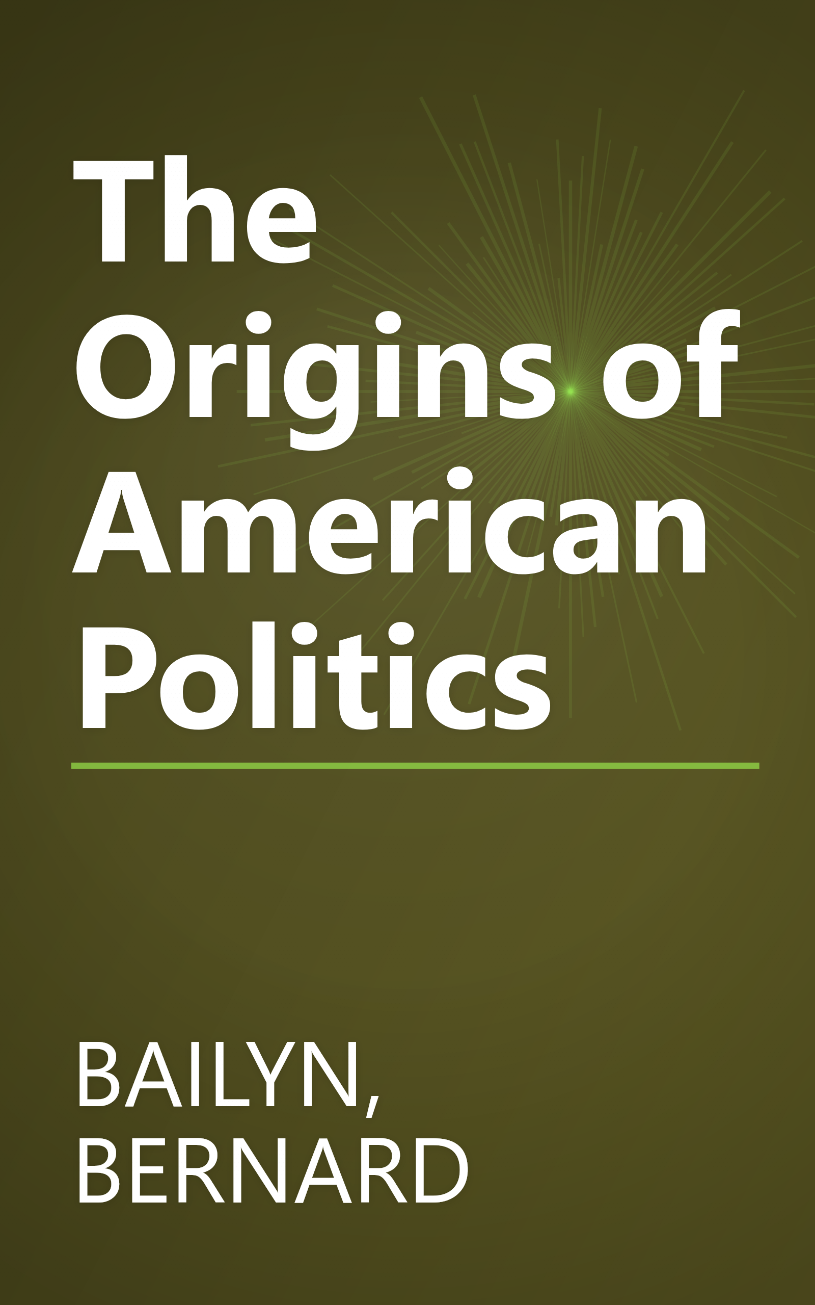 The Origins of American Politics book cover