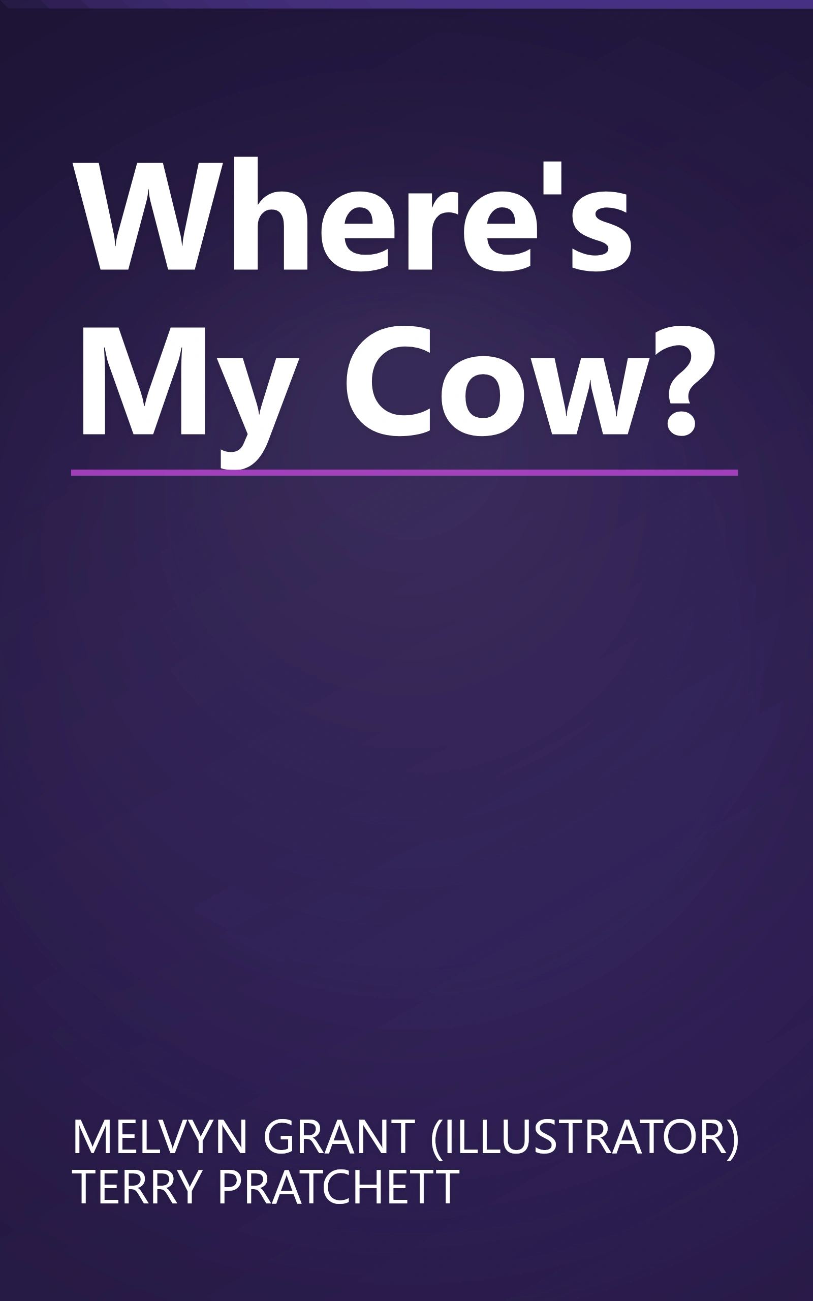 Where's My Cow? book cover