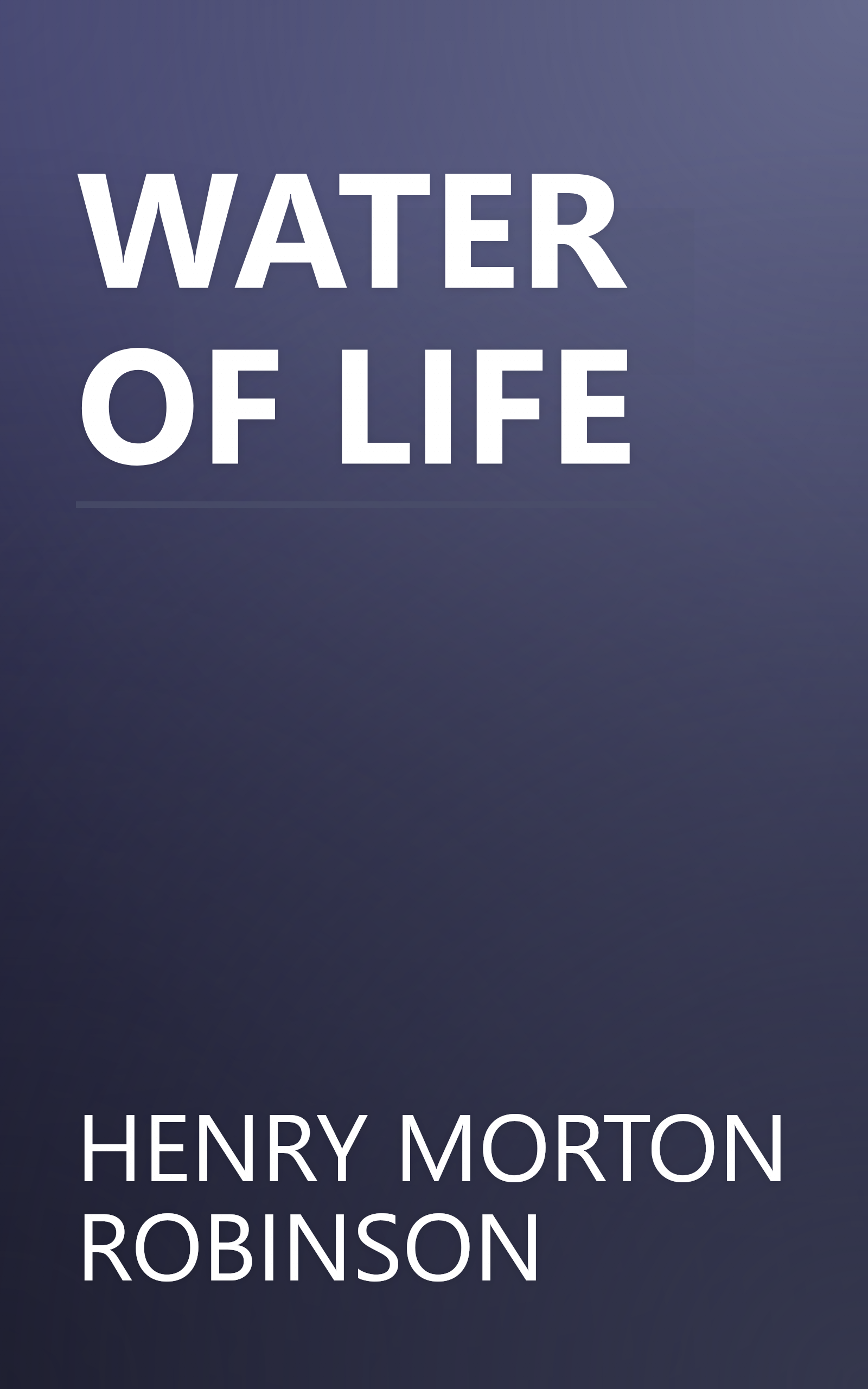 WATER OF LIFE book cover