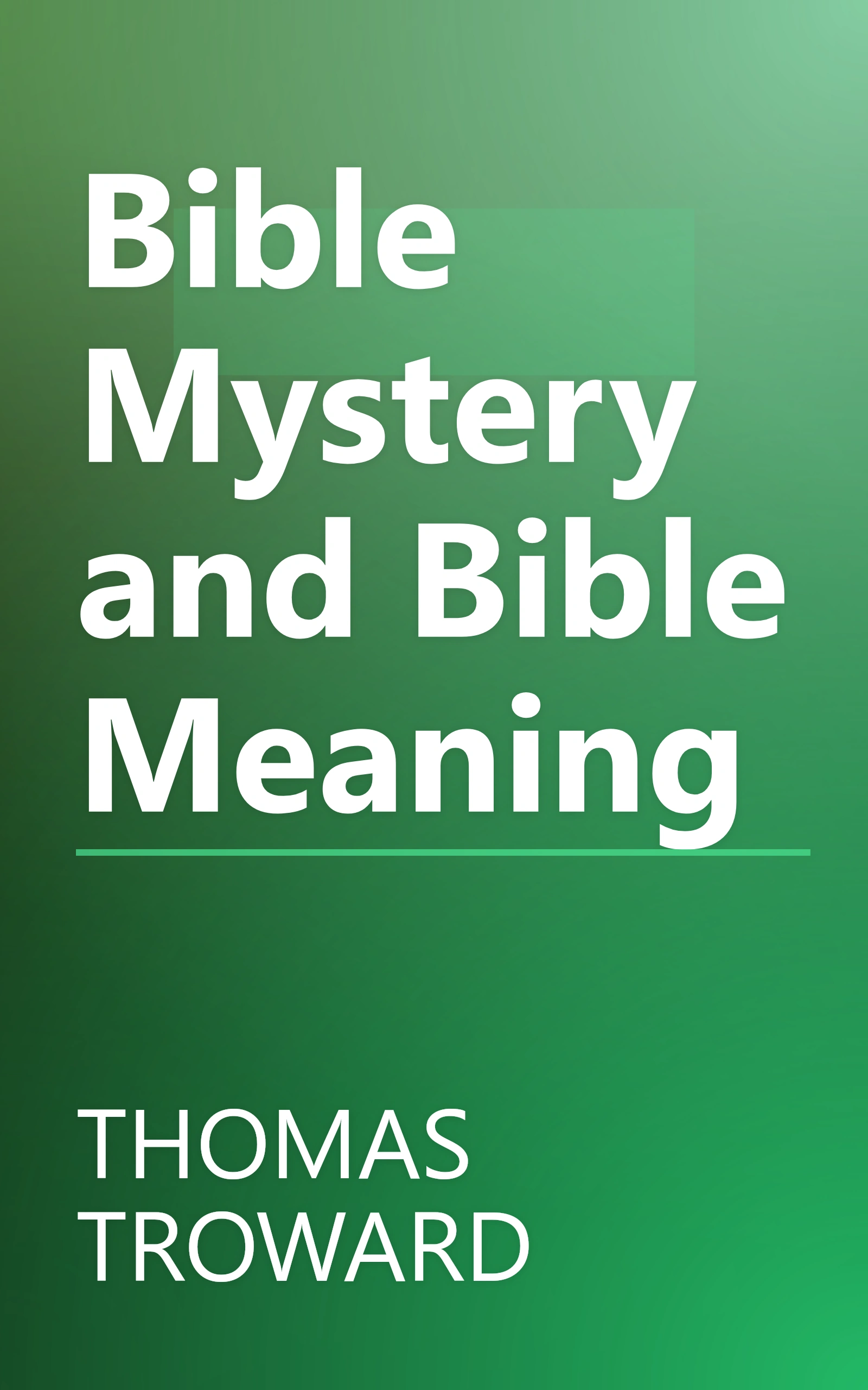 Bible Mystery and Bible Meaning book cover