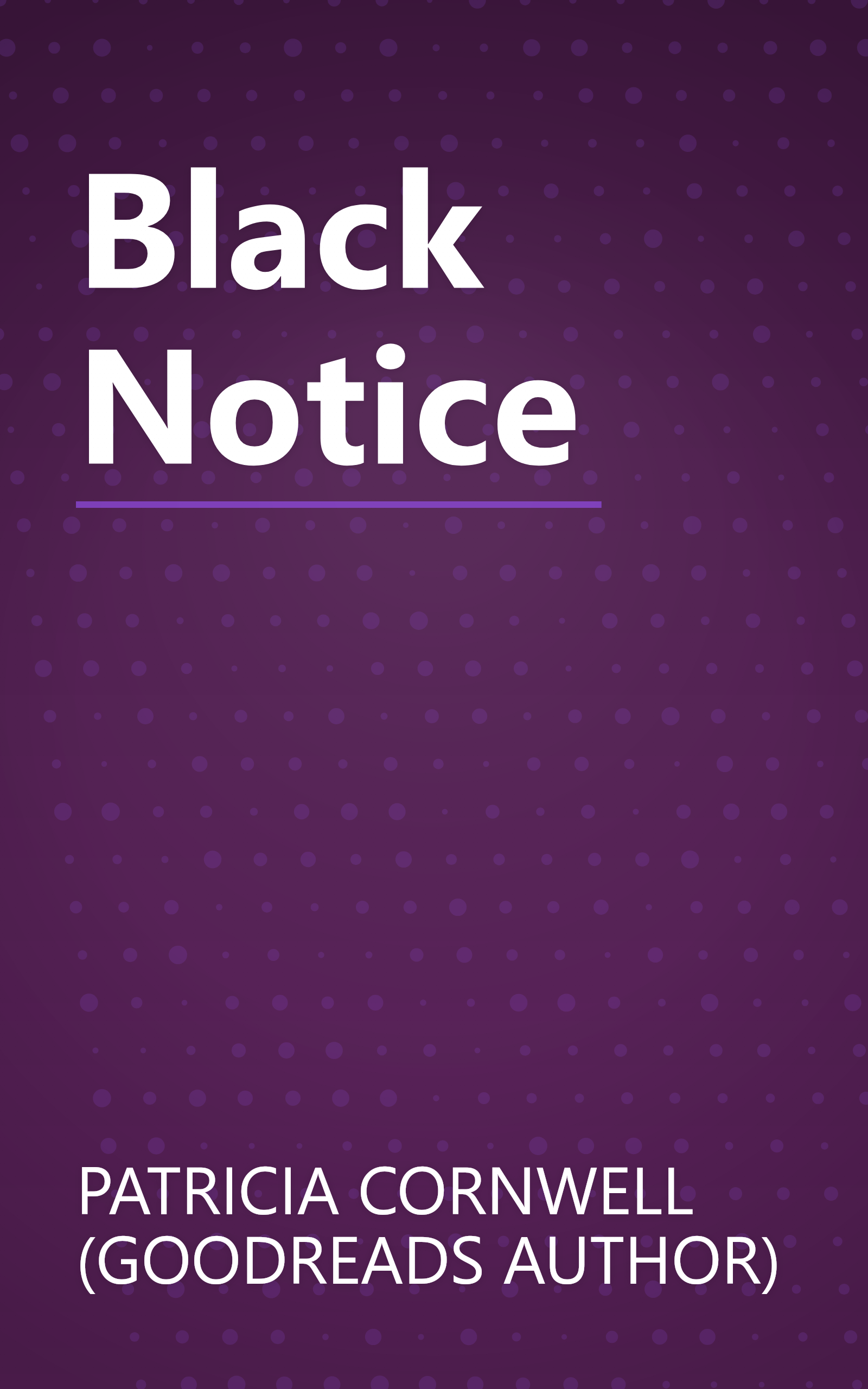 Black Notice book cover
