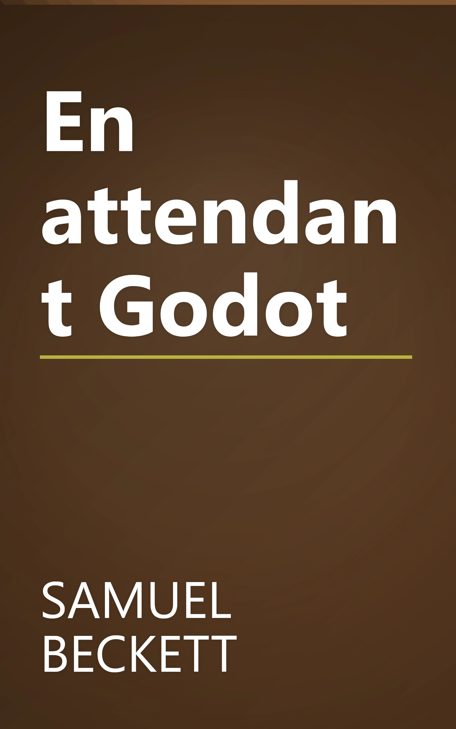 En attendant Godot book cover