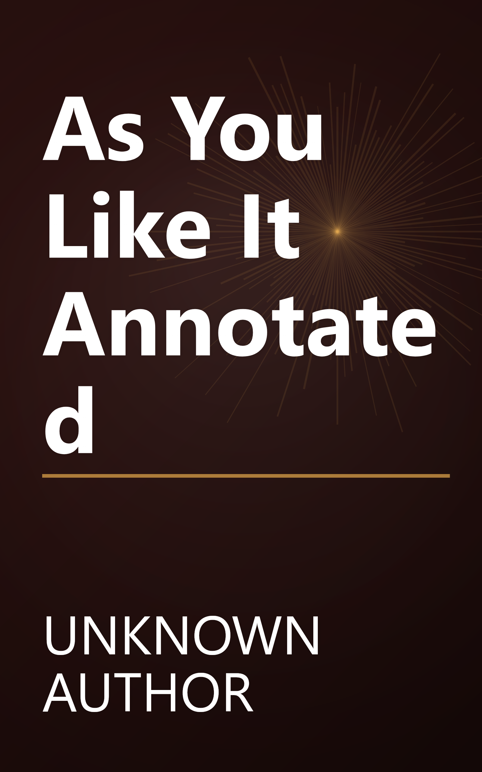 As You Like It Annotated book cover