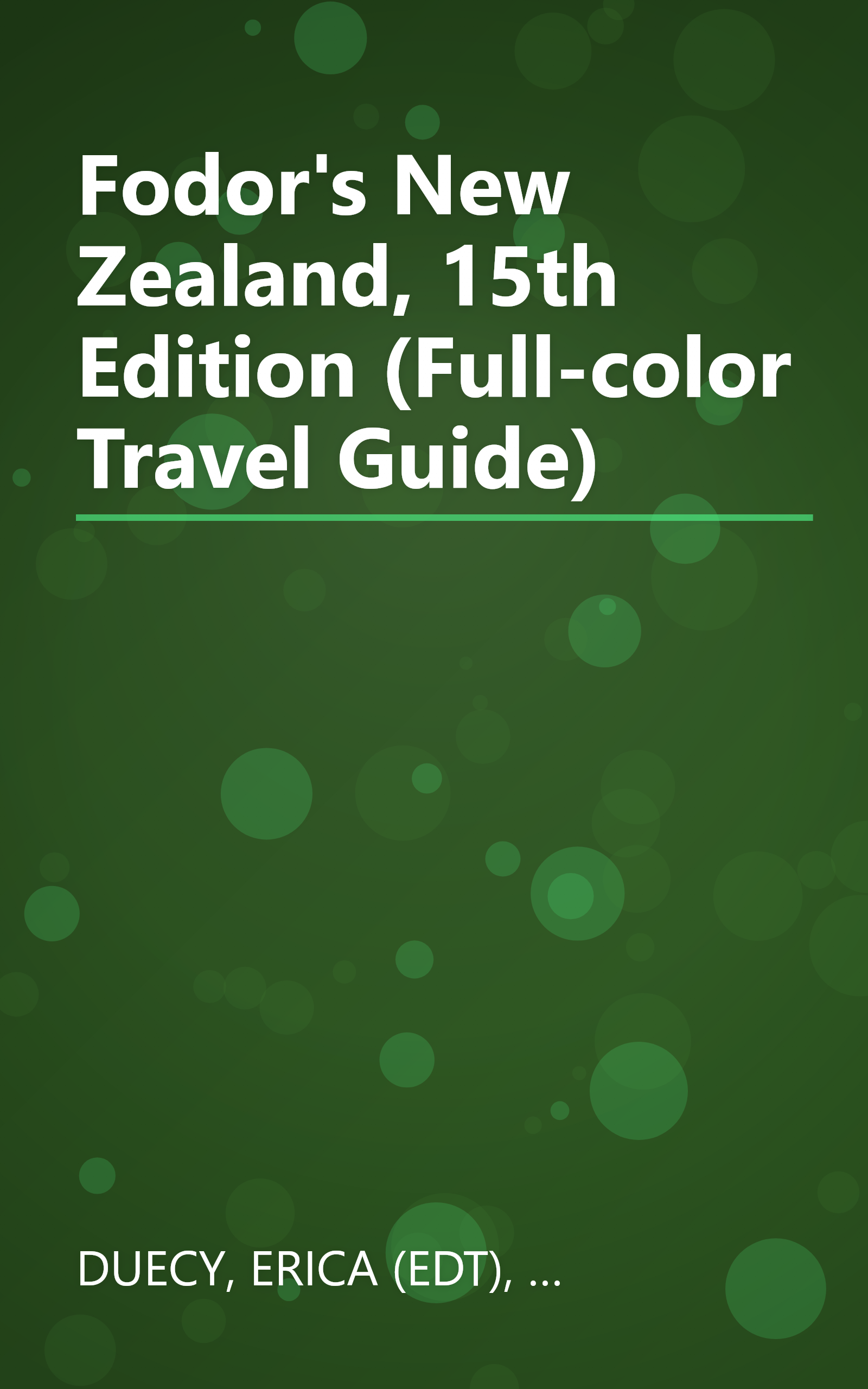 Fodor's New Zealand, 15th Edition (Full-color Travel Guide) book cover